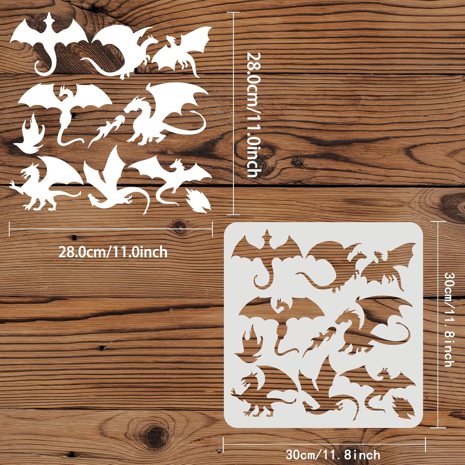 Buy 1Pcs Dragons Stencil Plastic Flying Dragons Drawing Painting Cliths