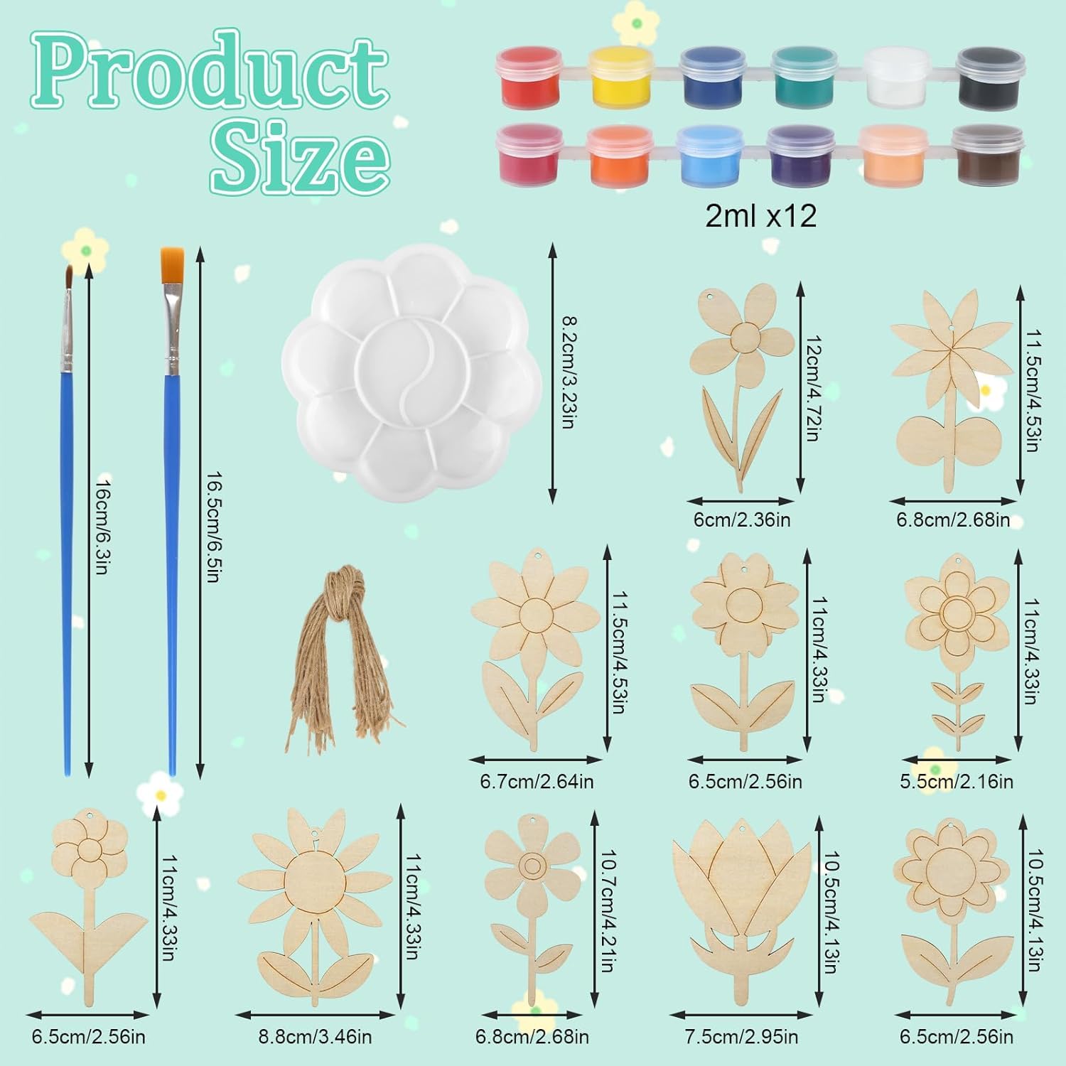 Buy Flower Shape Wooden DIY Art Craft Cutouts Pack of 20 Cliths
