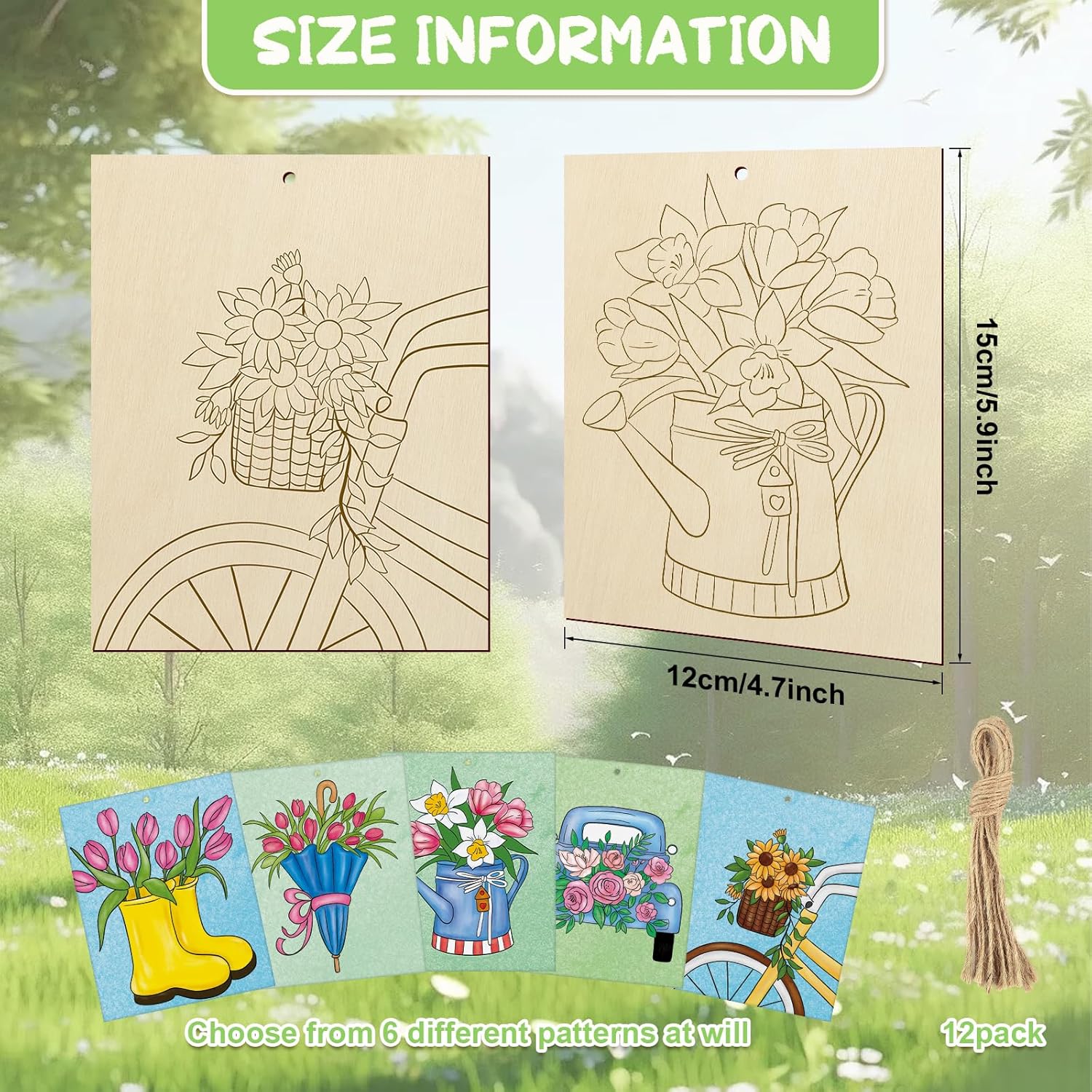 Buy Tulip Flower Shape Wood DIY Art & Craft Base Pack of 10 Cliths