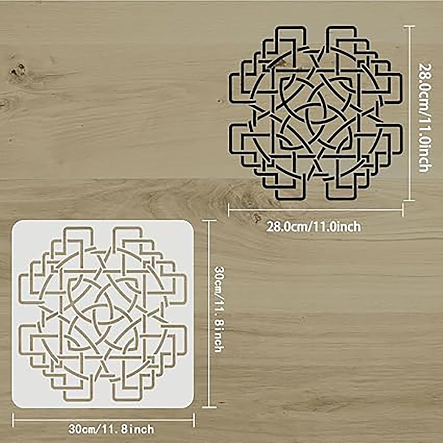 Buy Square Celtic Knot Stencil Reusable Viking Spiral Symbol Cliths