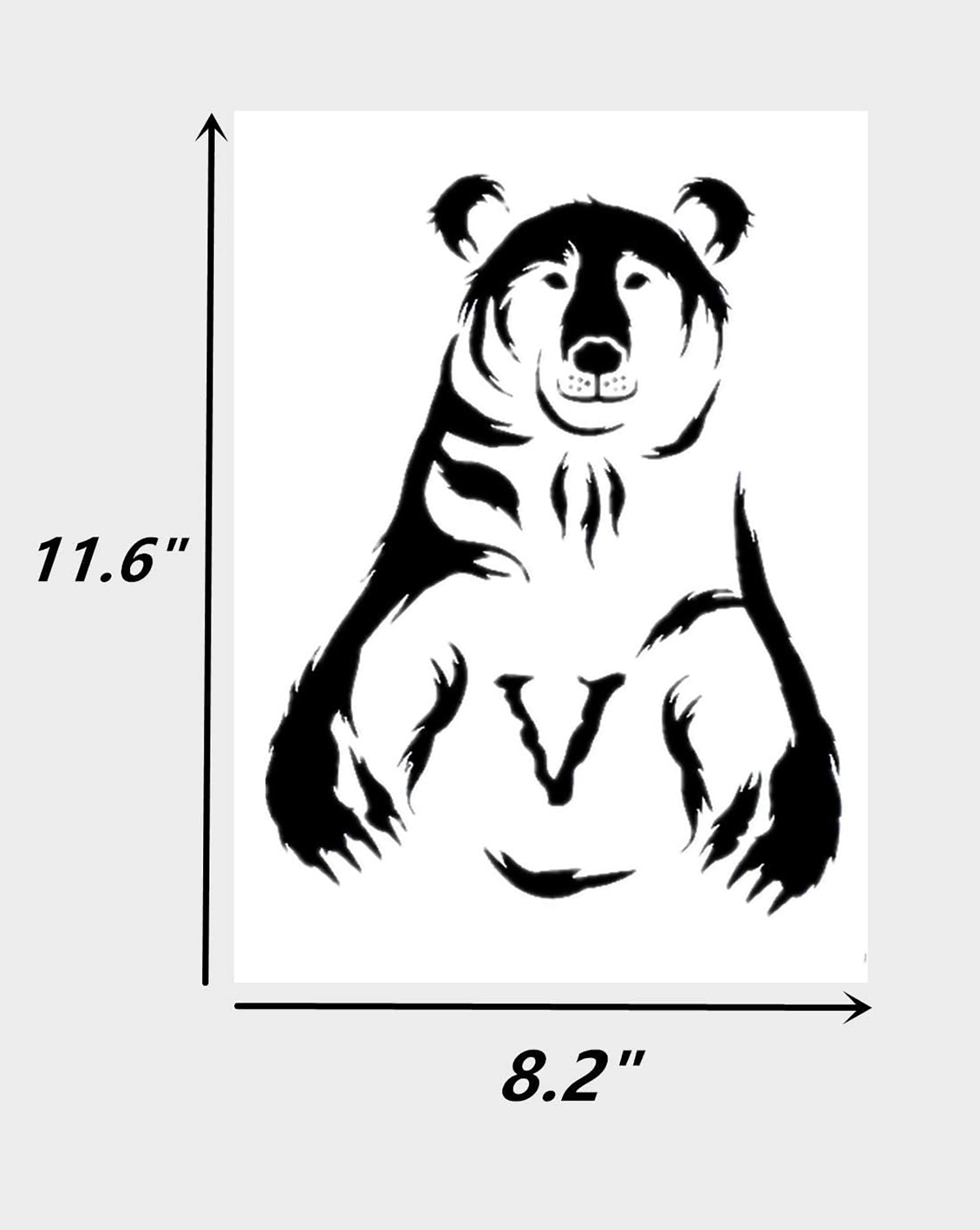 Buy 1Pcs Bear Animal Stencil for Painting on Wood, Fabric Walls Cliths