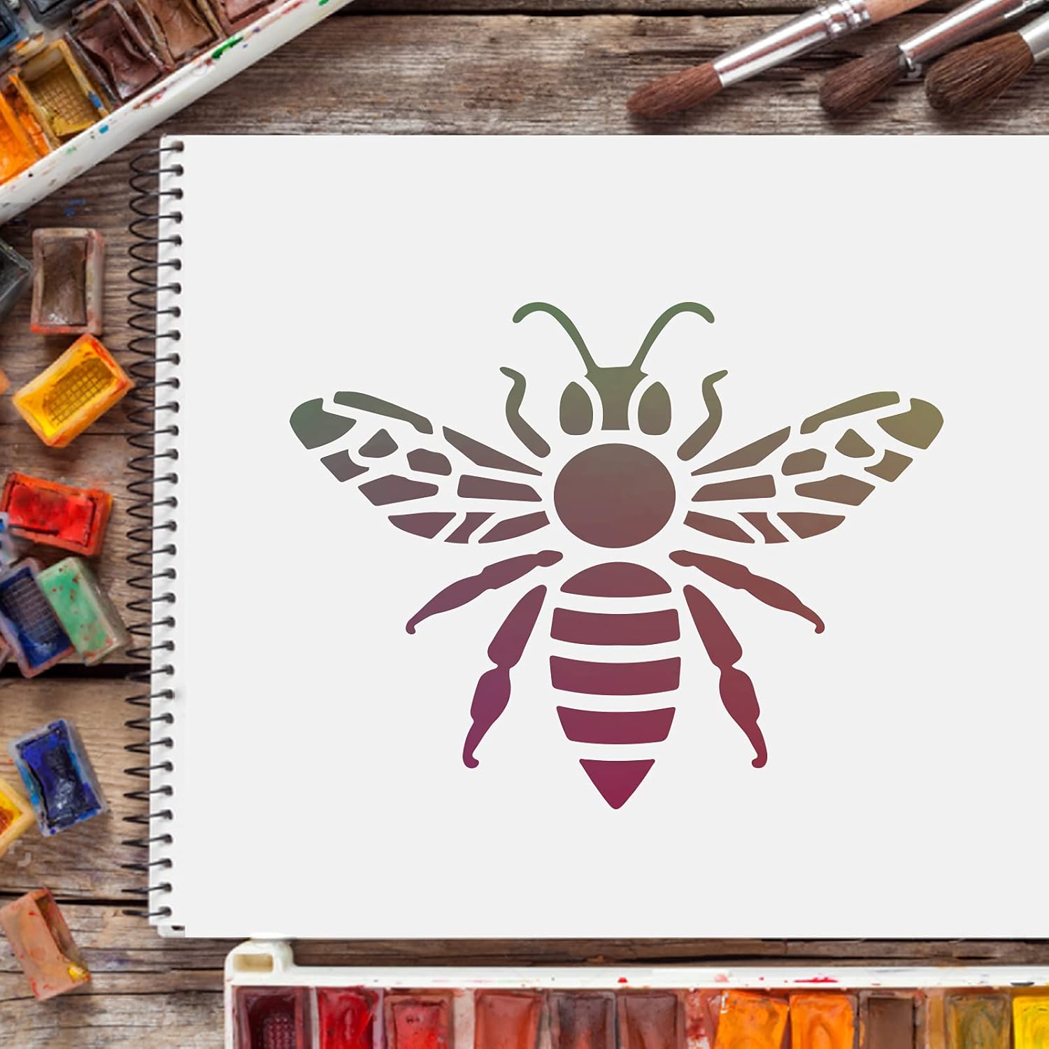 Buy 1Pcs Dragonfly Bee Butterfly Stencils Plastic Drawing Cliths