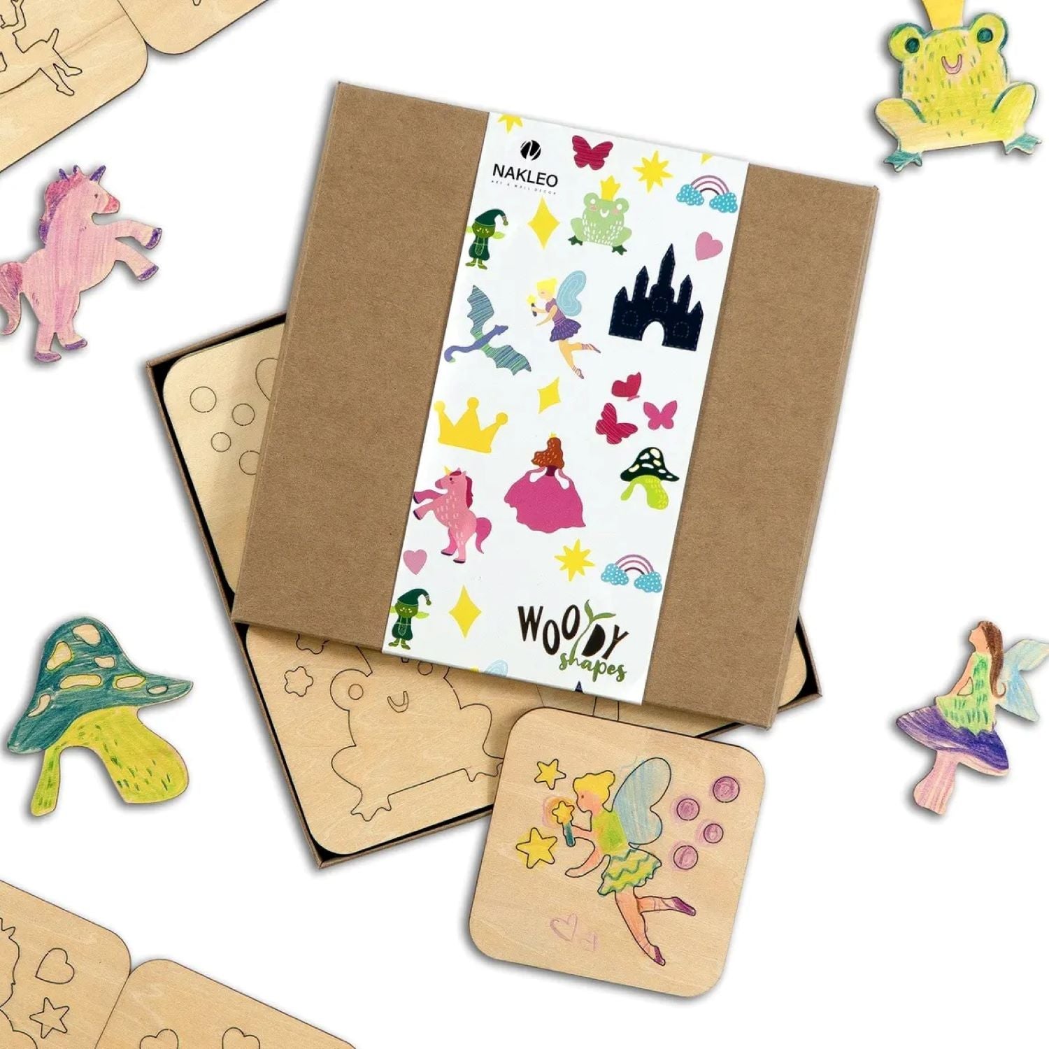 Fairy Tales Wooden Stencil Set for Kids Art & Craft Learning On Cliths