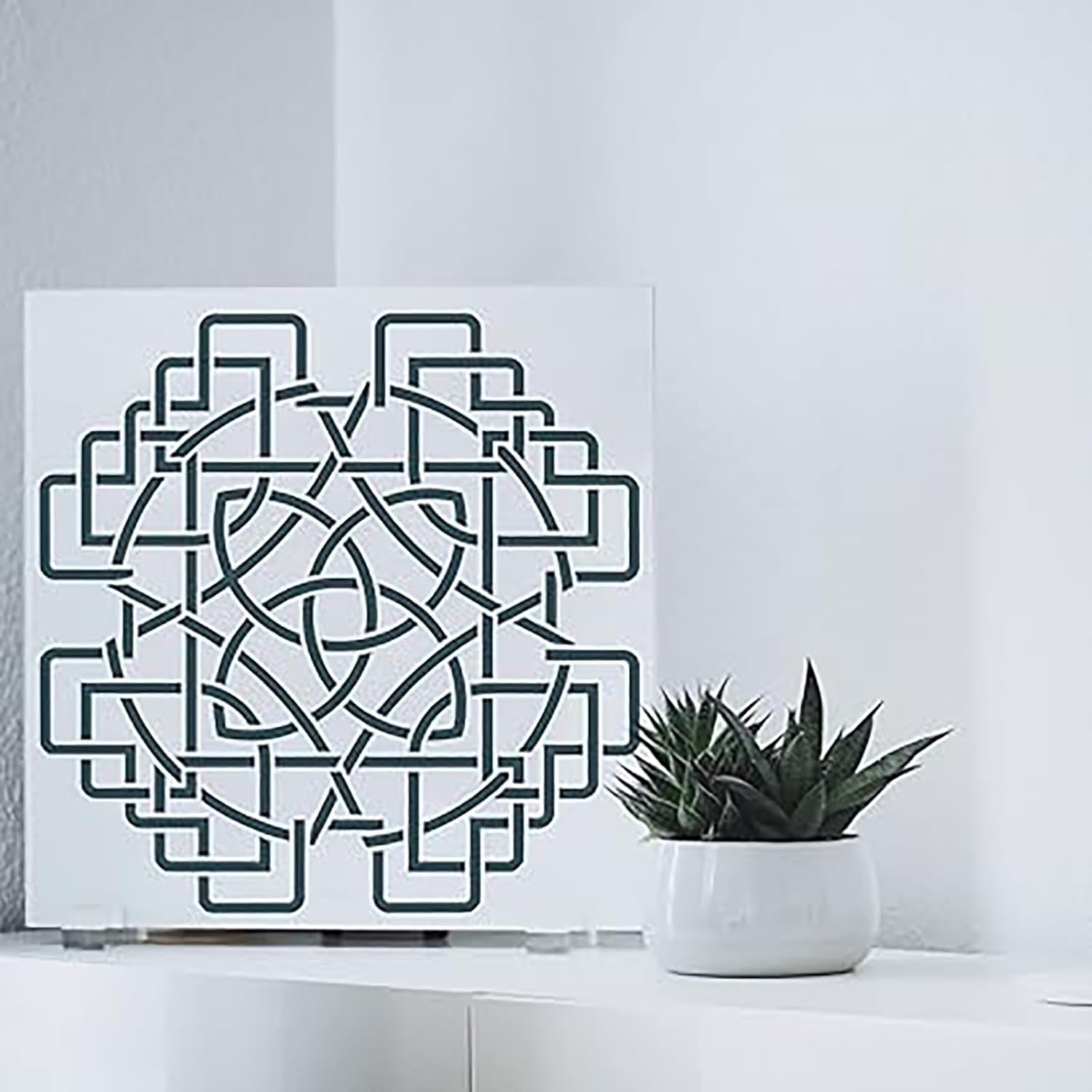 Buy Square Celtic Knot Stencil Reusable Viking Spiral Symbol Cliths