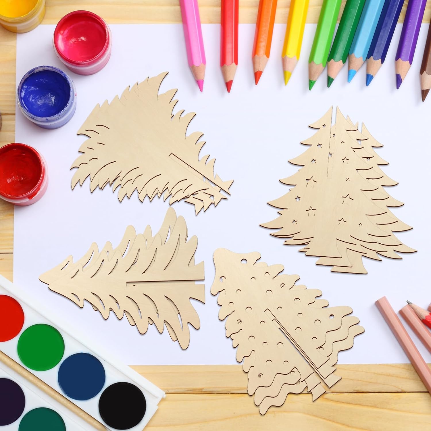 Buy Christmas Tree Wooden DIY Art & Craft Base Design Sheet – Cliths