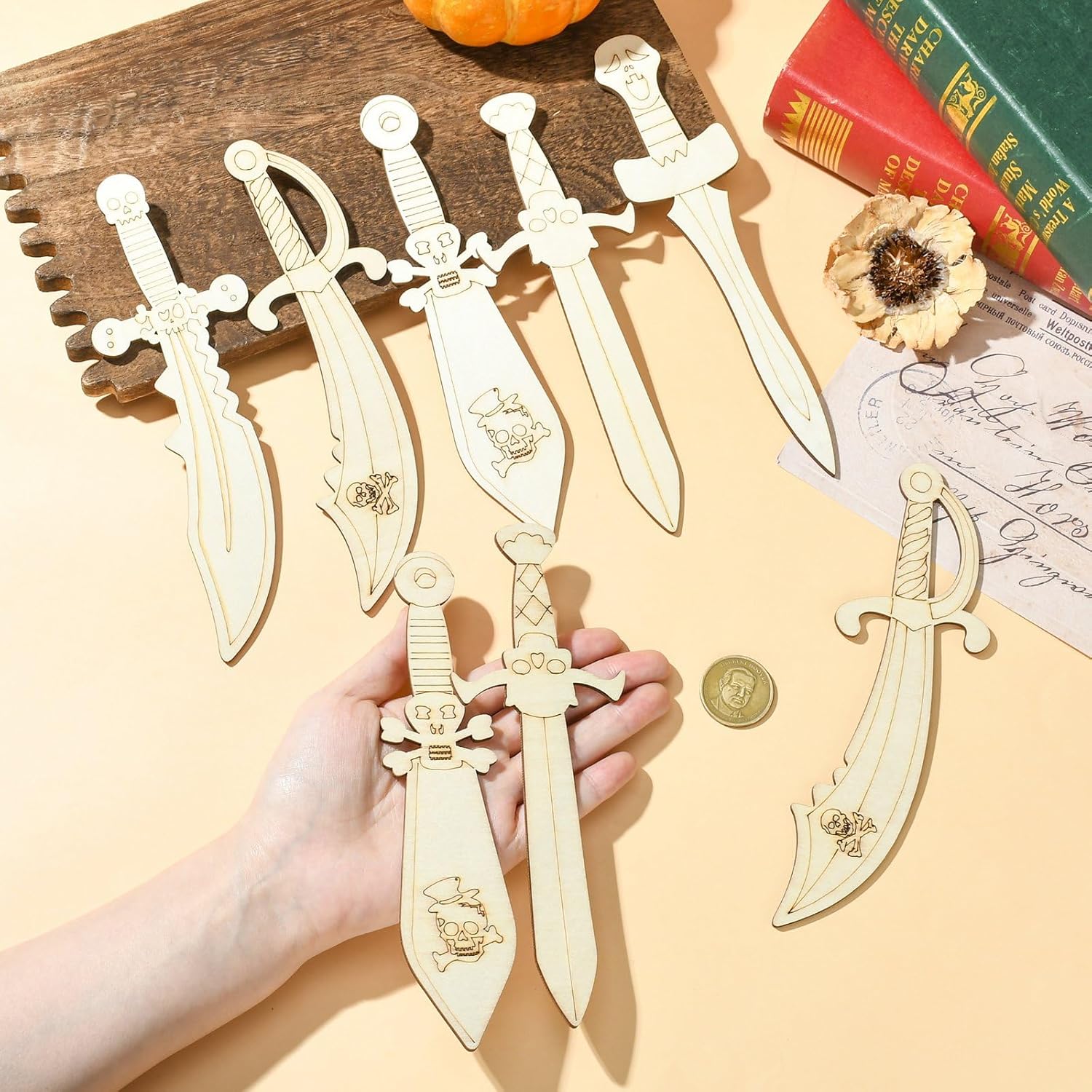 Buy Sword Shape Wood DIY Art & Craft Base Pack of 15 Pyrography Cliths