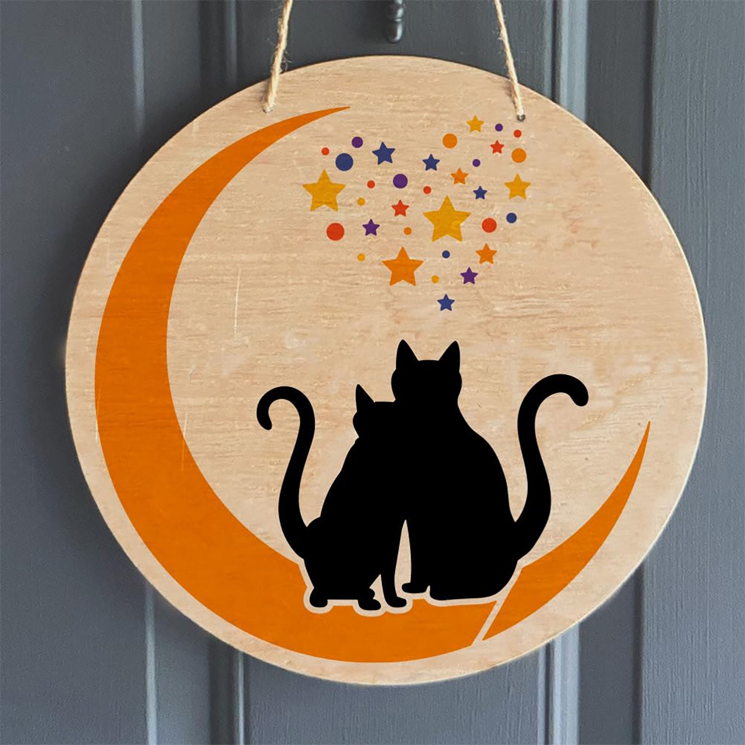 Buy 6 Pcs Moon Cat Painting Stencil Set Cat Silhouette Star Girl Cliths