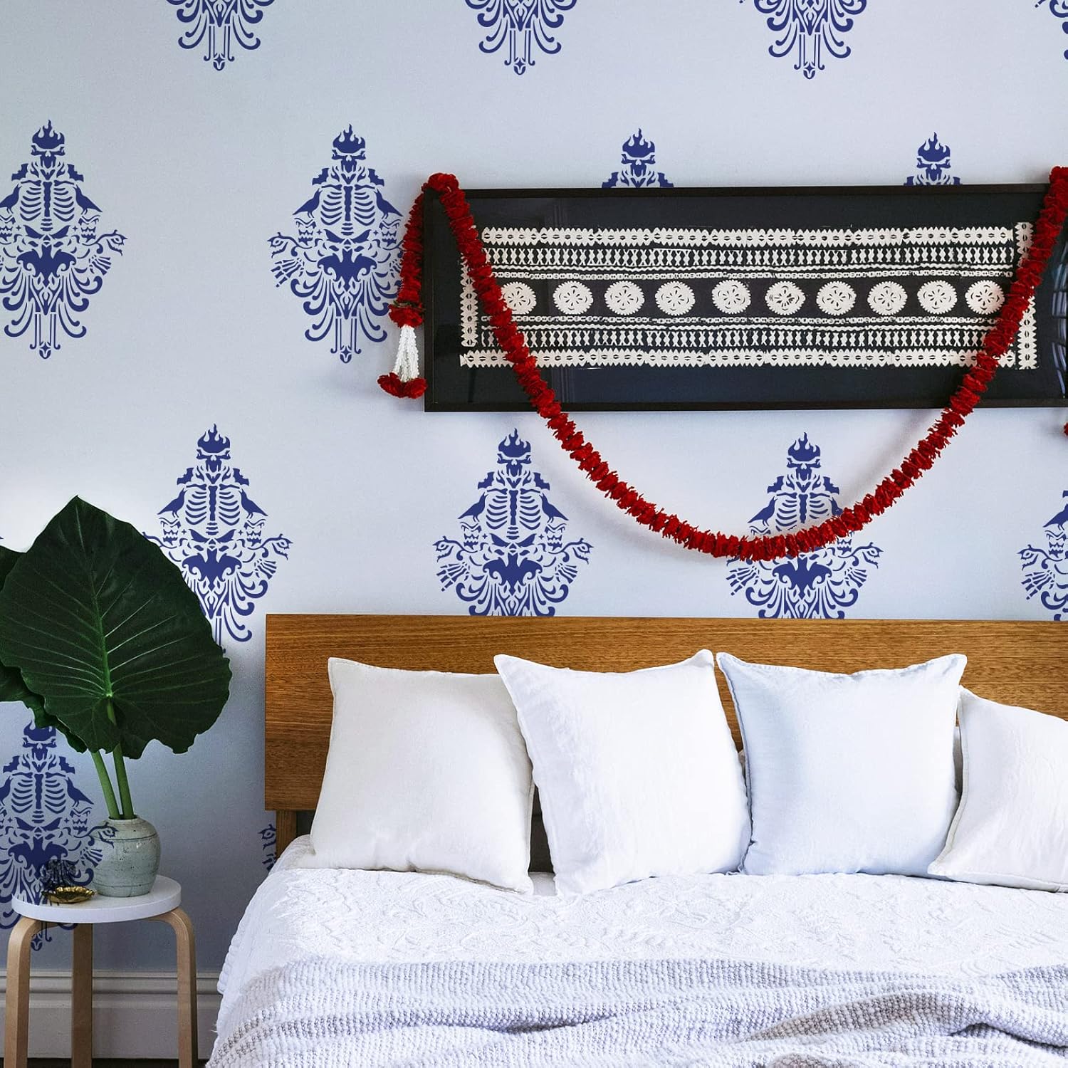 Buy 1Pcs Skeleton Stencil Haunted Mansion Crow Bat Pattern Cliths