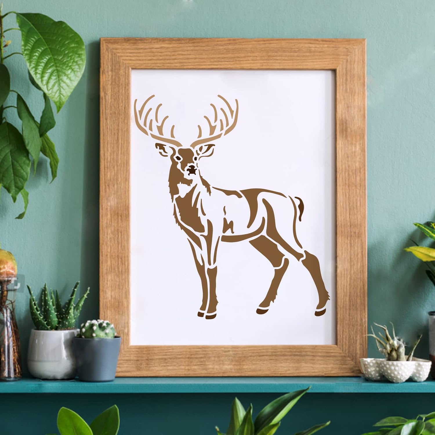 Buy 1Pc Deer Stencil for Painting on Wood Walls Fabric Deer Elk Cliths