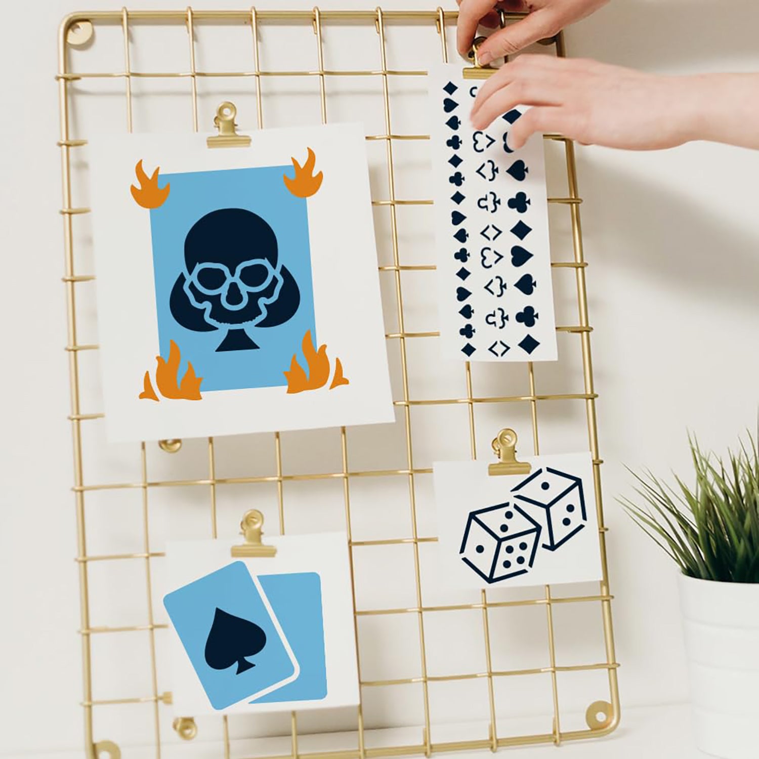 Buy 3 Pcs Playing Card Stencils Death Dealer Pattern Spade Club Cliths