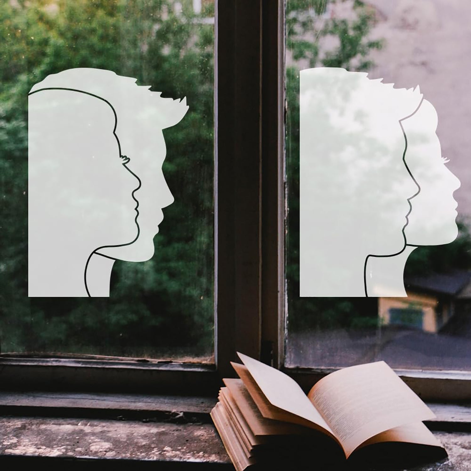 Buy 2Pcs Man Woman Face Painting Stencil Human Silhouette Cliths