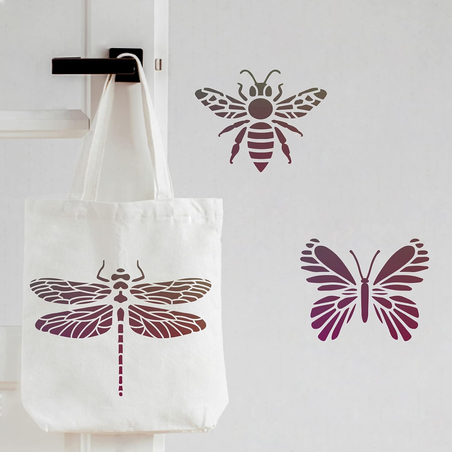Buy 1Pcs Dragonfly Bee Butterfly Stencils Plastic Drawing Cliths