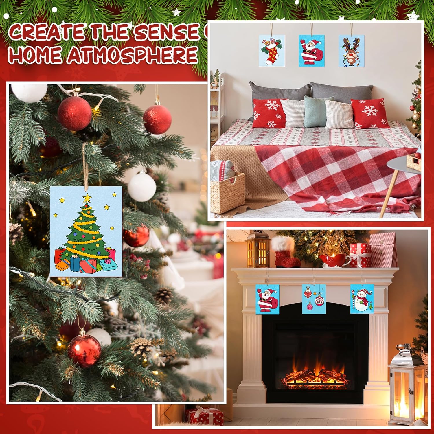 Buy Christmas Tree & Truck Shape Wood DIY Craft Base Pack of 10 Cliths