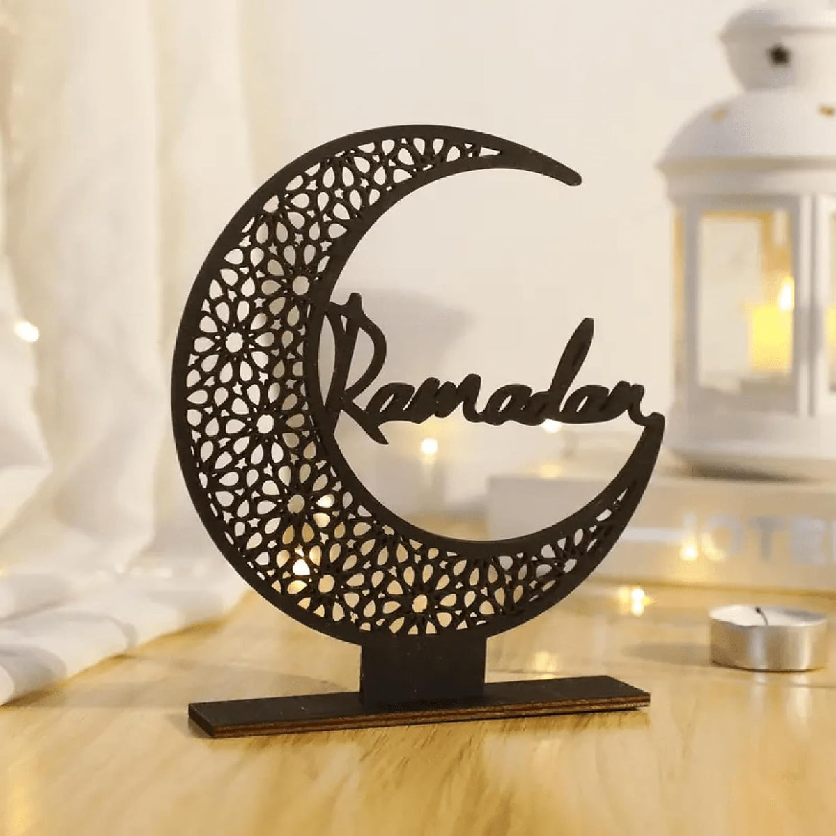 Buy Crescent & Star Pine Wood DIY Art & Craft Base On Cliths