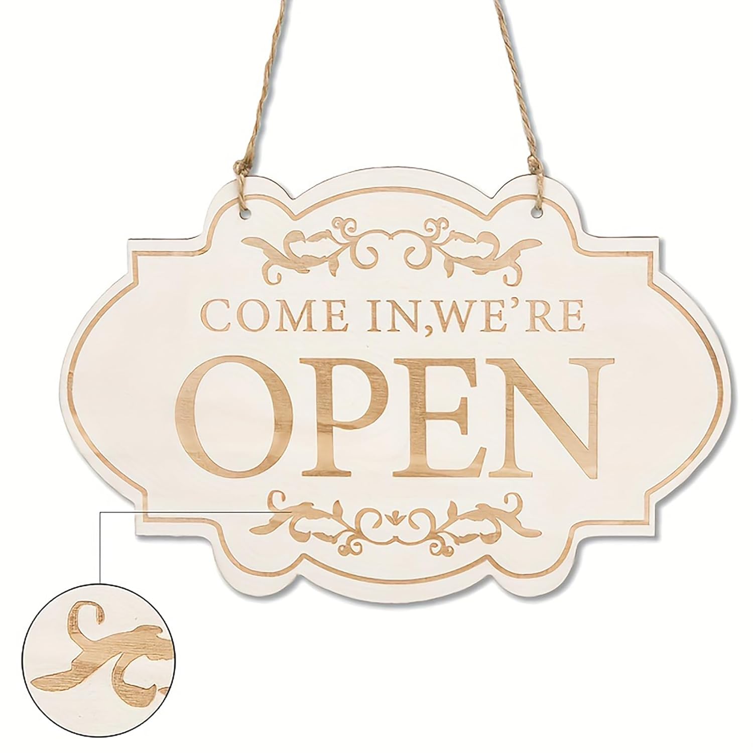 Buy Dual Sided OPEN CLOSED Wooden Sign for Business on cliths – Cliths