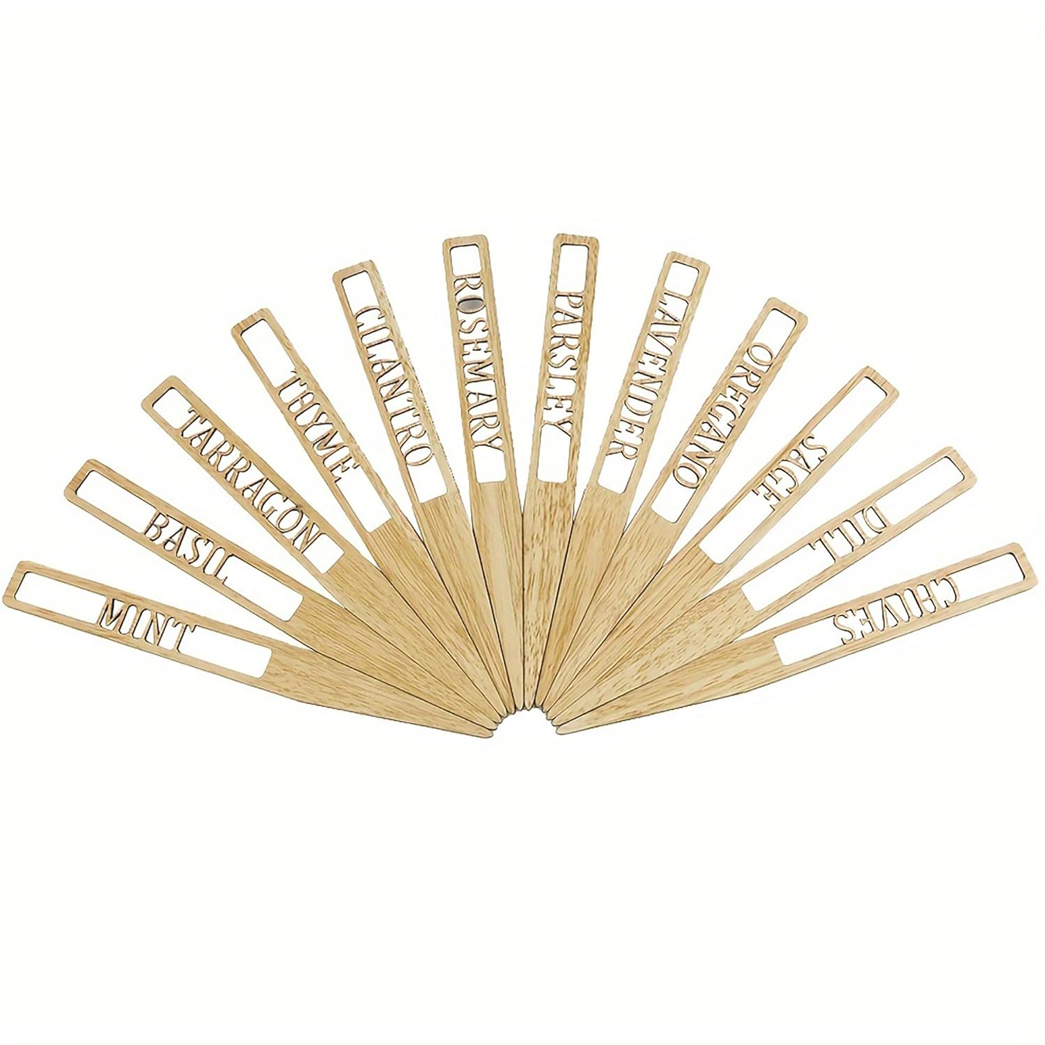 Buy 12 Pack Wooden Plant Labels for Garden Waterproof Tags on cliths ...