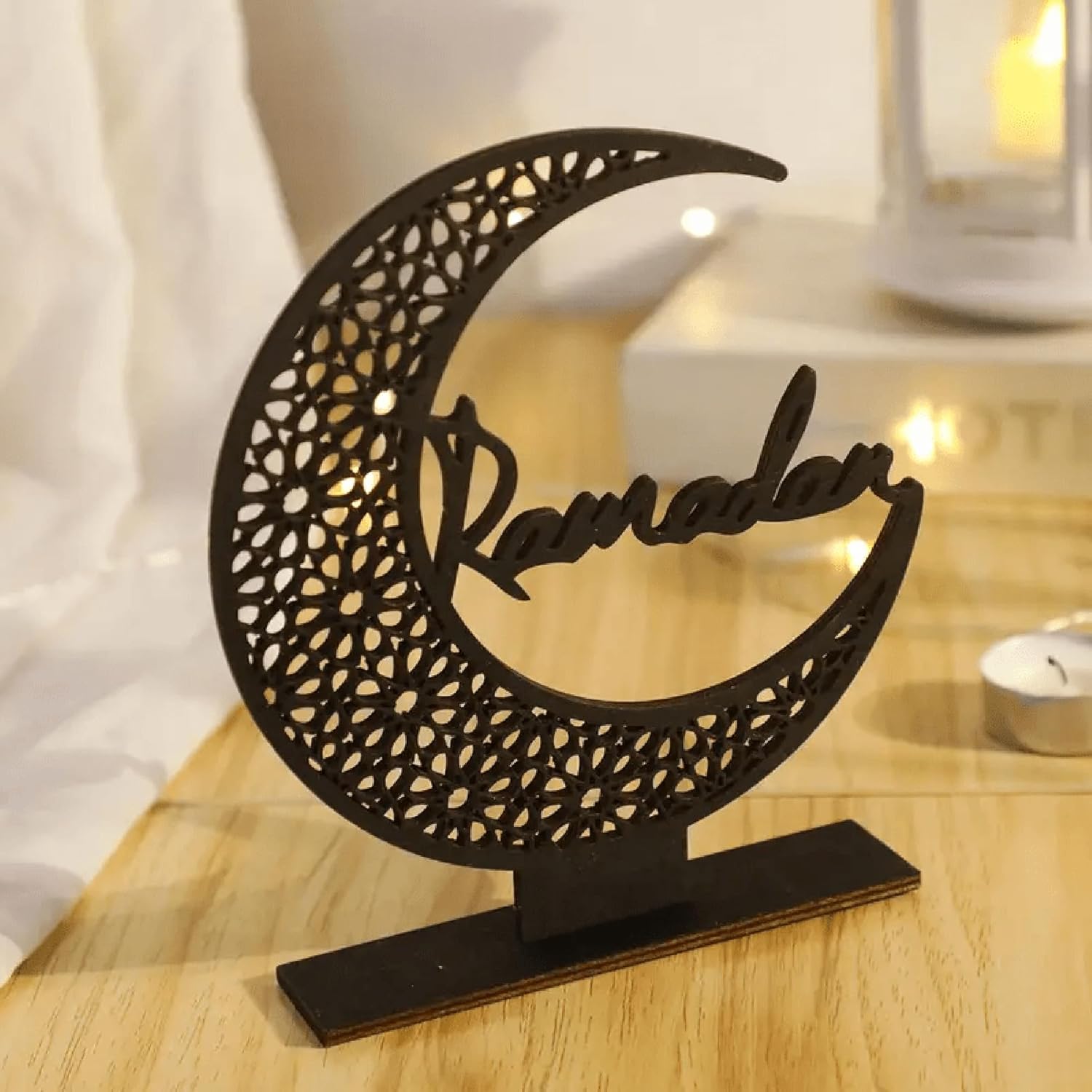 Buy Crescent & Star Pine Wood DIY Art & Craft Base On Cliths