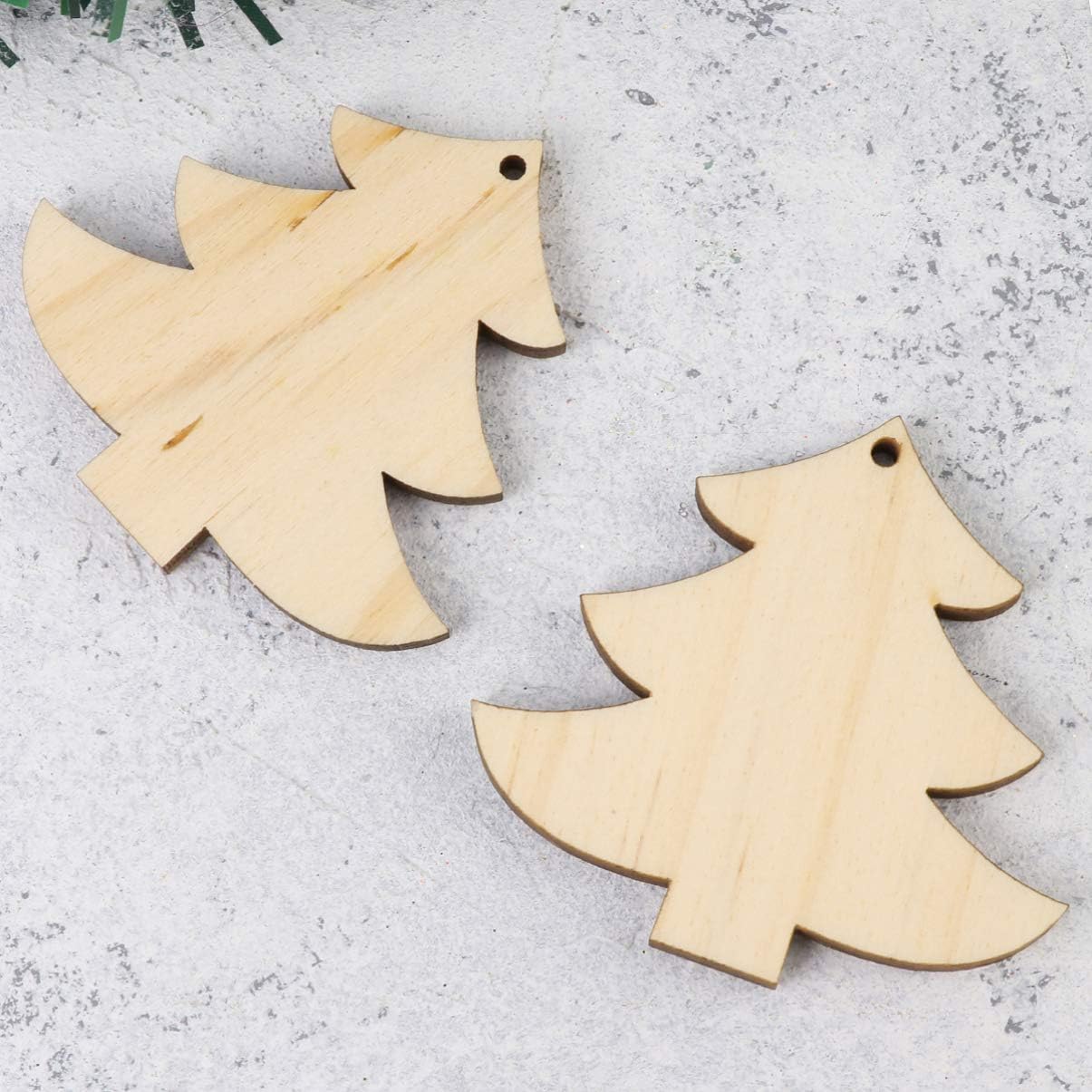 Buy10 Pcs Wooden Christmas Tree Ornaments Pine MDF On Cliths