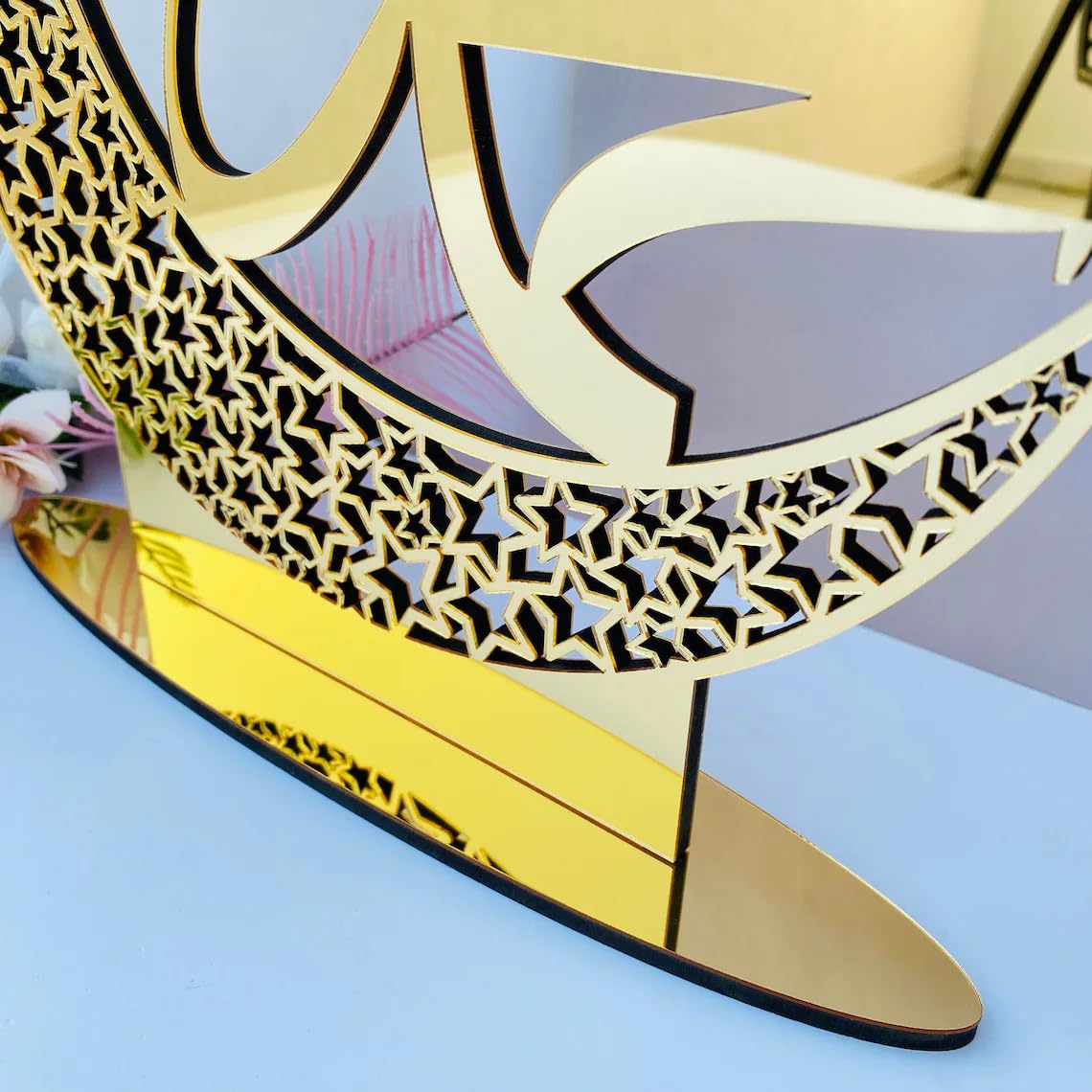 Buy Islamic Table Decor Allah & Muhammad Name Acrylic Art on cliths ...