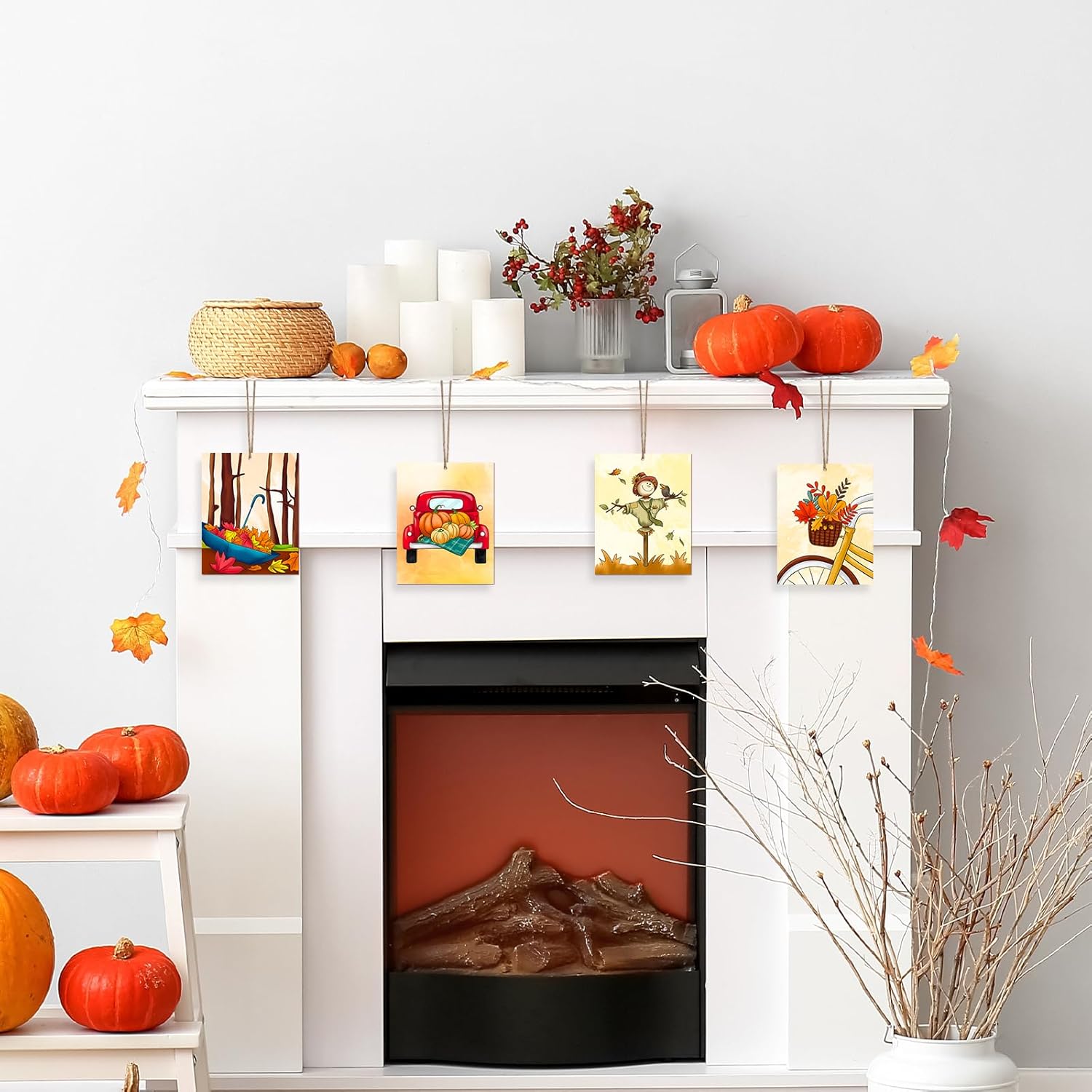 Buy Pumpkin & Maple Leaf Shape Wood DIY Art & Craft Base Pack of 10 Cliths