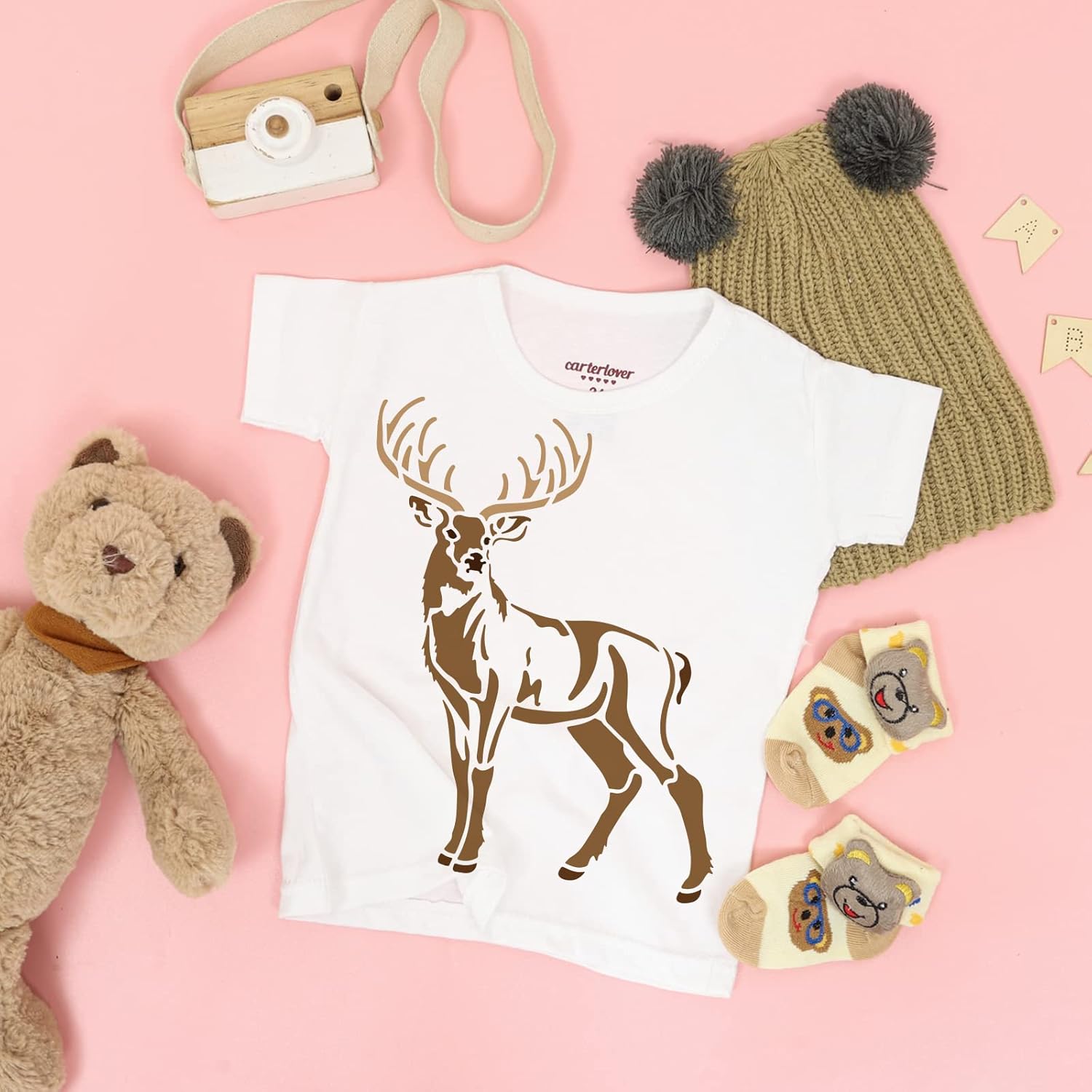 Buy 1Pc Deer Stencil for Painting on Wood Walls Fabric Deer Elk Cliths