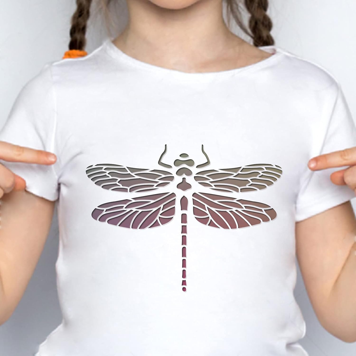 Buy 1Pcs Dragonfly Bee Butterfly Stencils Plastic Drawing Cliths