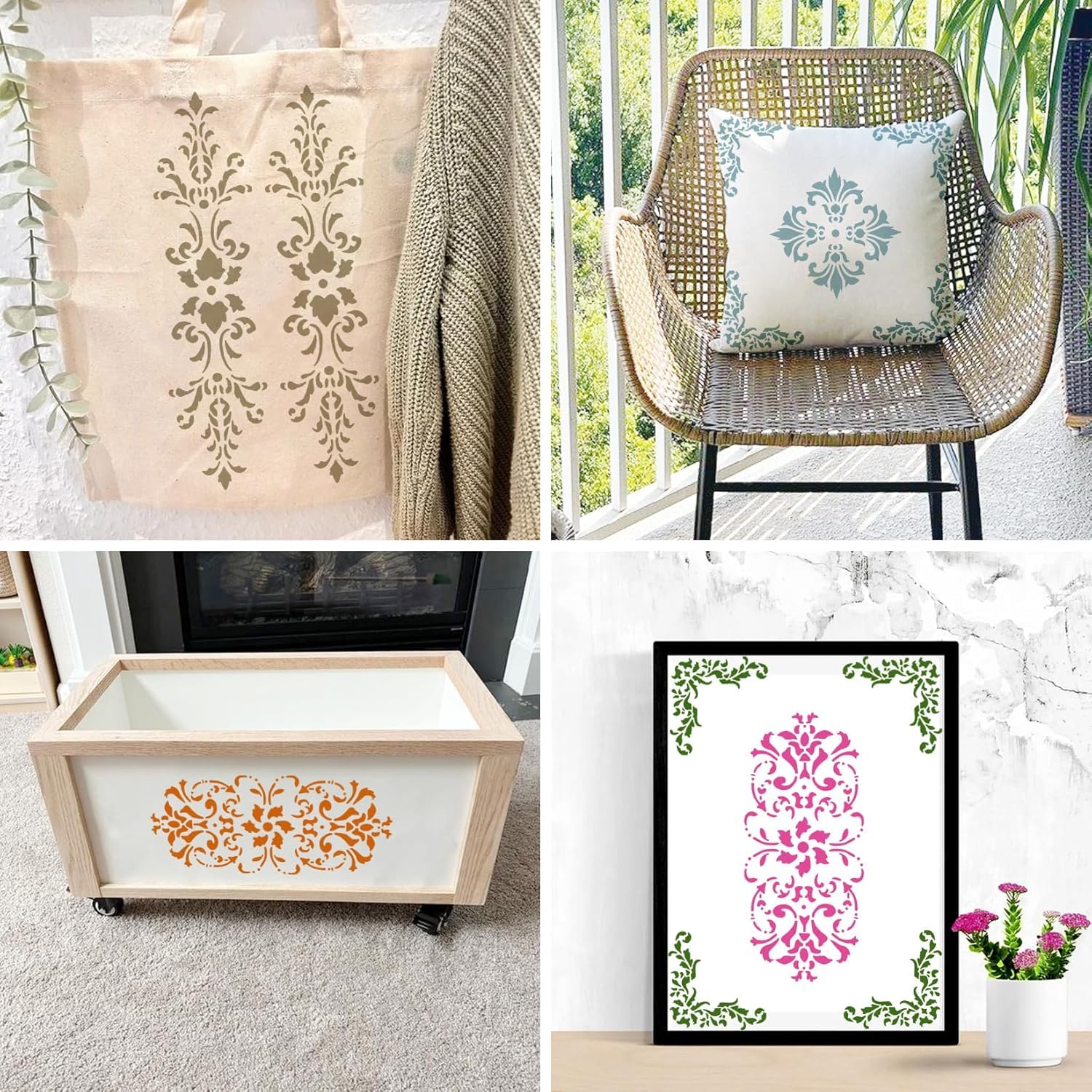 Buy 3 Pcs Corner Border for Crafts Mexican Floral Lace On Cliths