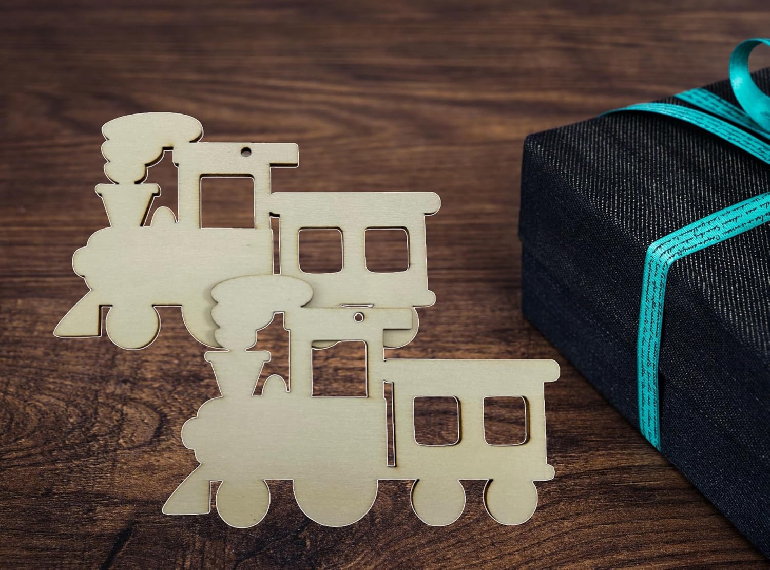 Buy 10 Pcs Wooden Train cutout Shape Craft Pieces on Cliths