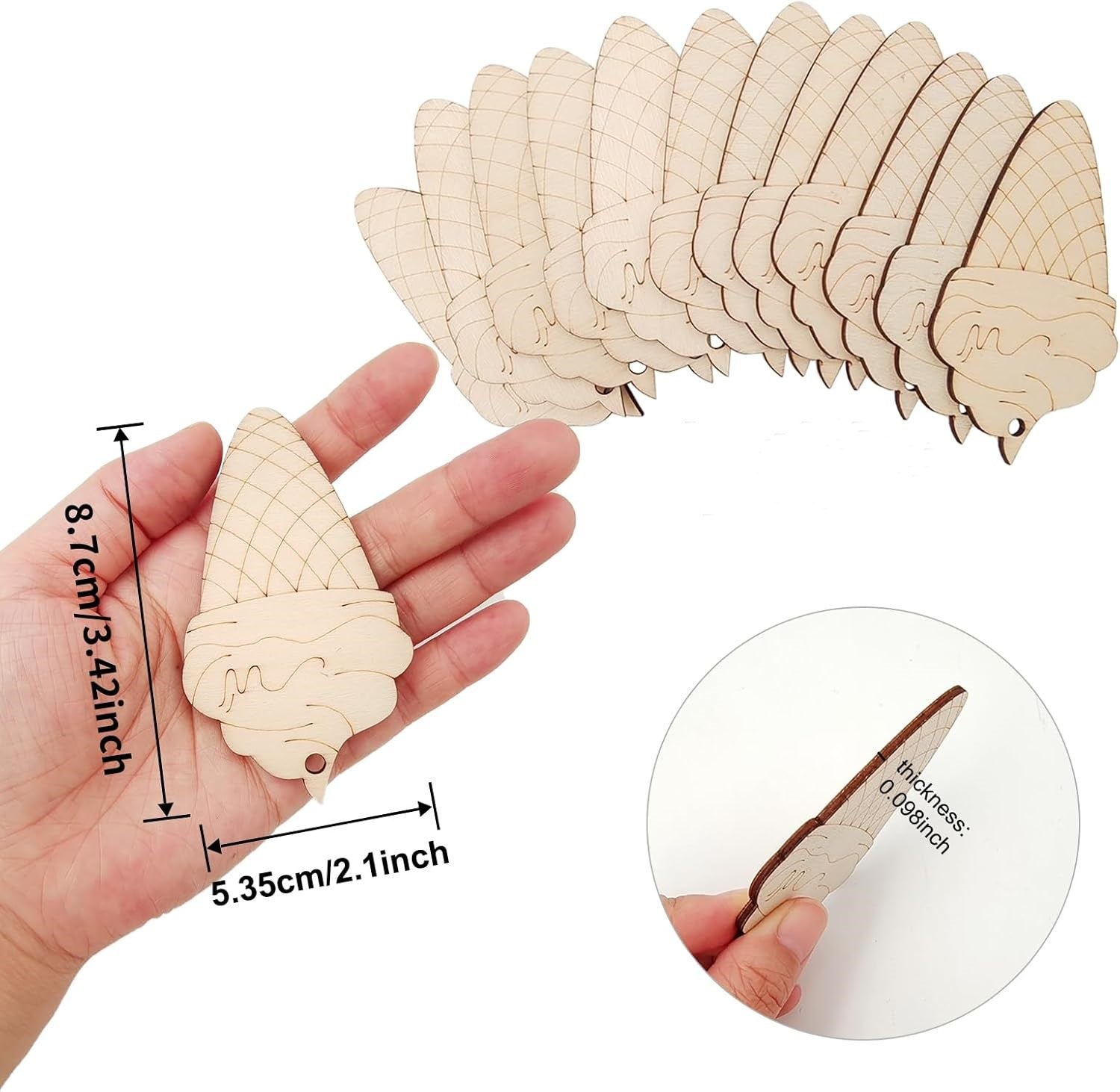 Buy Ice Cream Shape Wood Cutouts for DIY Art & Craf Pack of 15 Cliths