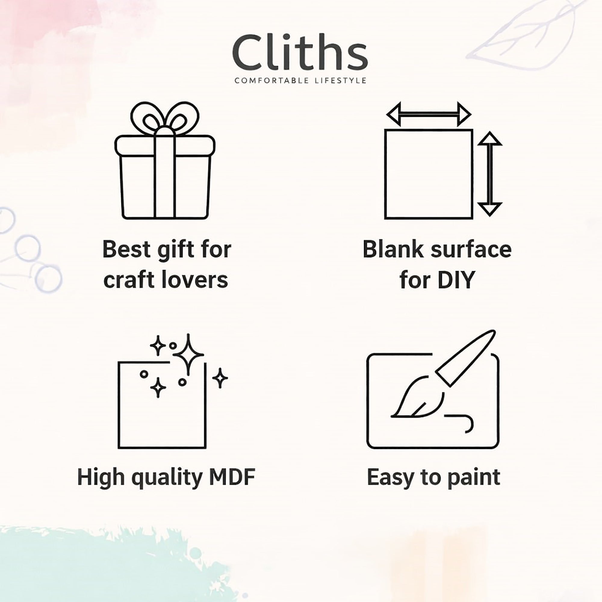 Buy Rectangle MDF DIY Art & Craft Base Board | Unfinished MDF Sheet for ...