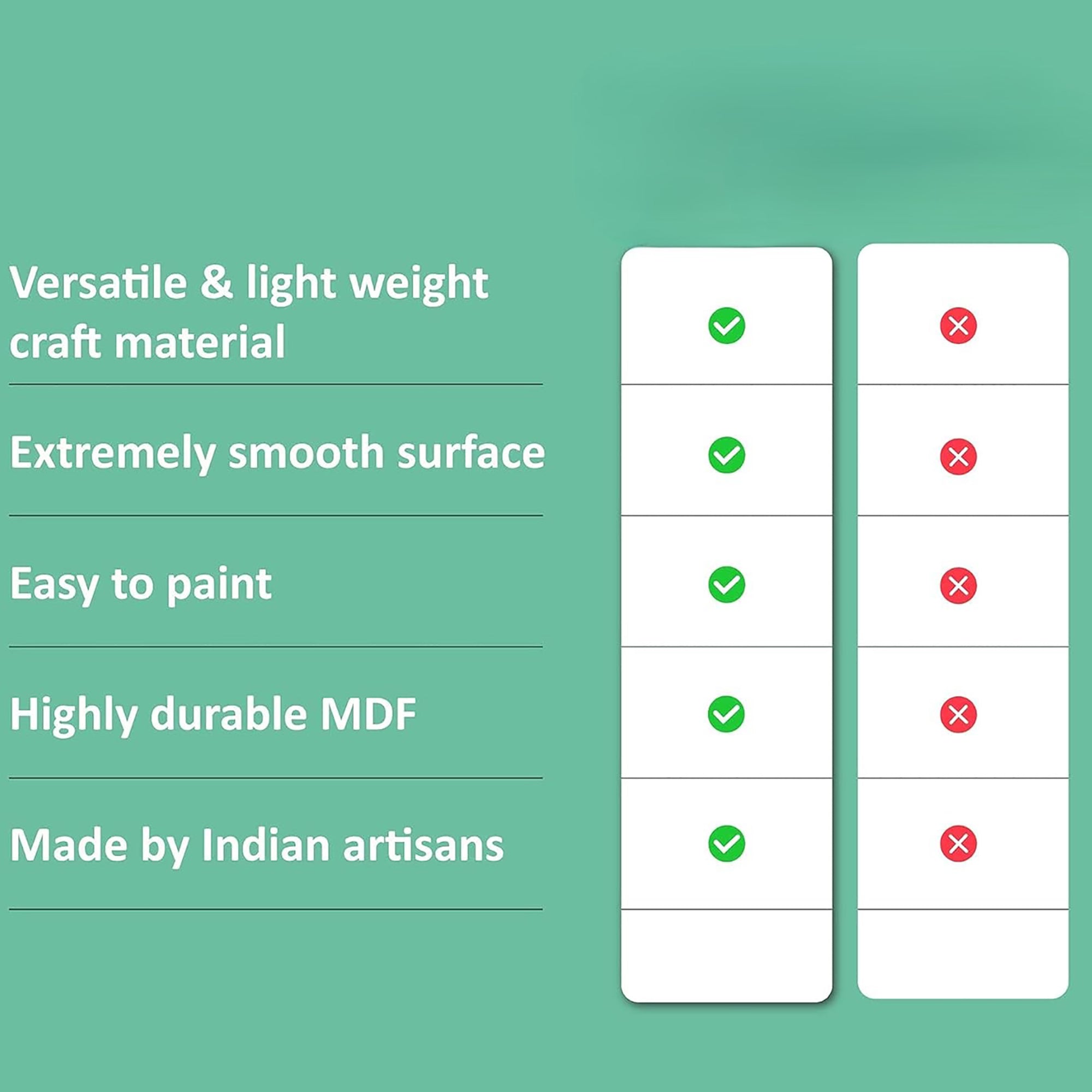 Buy Rectangle MDF DIY Art & Craft Base Board | Unfinished MDF Sheet for ...