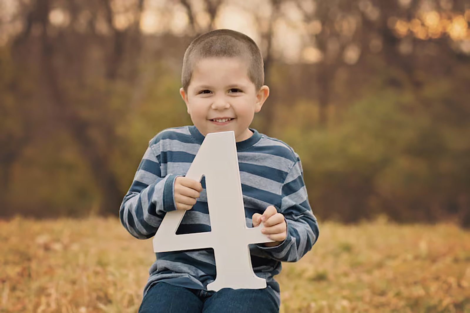 Buy Number 4 WPC Photo Prop for Four Birthday Photoshoot, White PVC ...