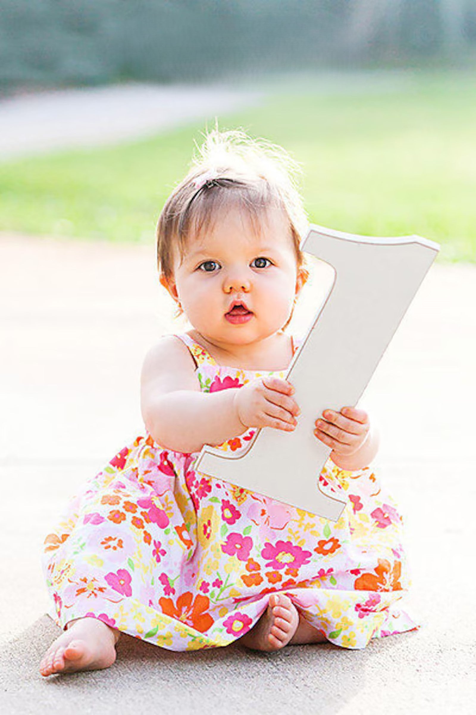 Buy Number 1 WPC Photo Prop for First Birthday Photoshoot, White PVC ...