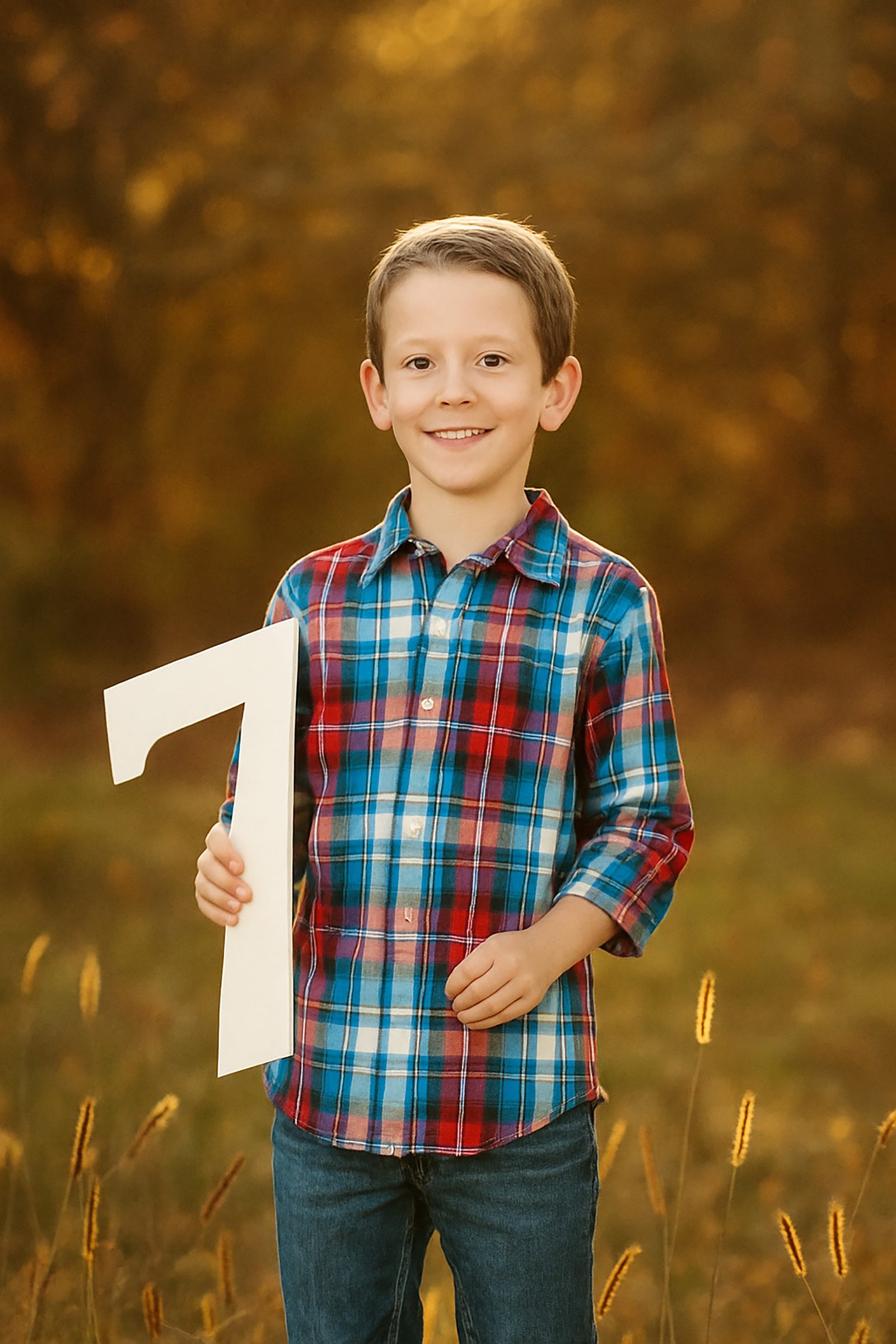 Buy Number 7 WPC Photo Prop for Seven Birthday Photoshoot, White PVC ...