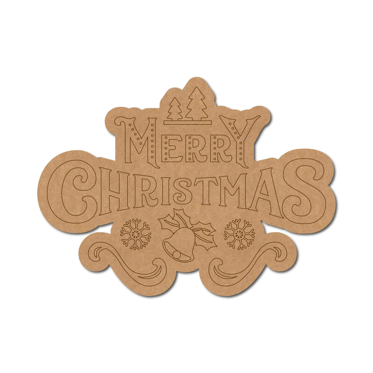 Buy Merry Christmas Shape MDF DIY Craft Bases for Painting On Cliths