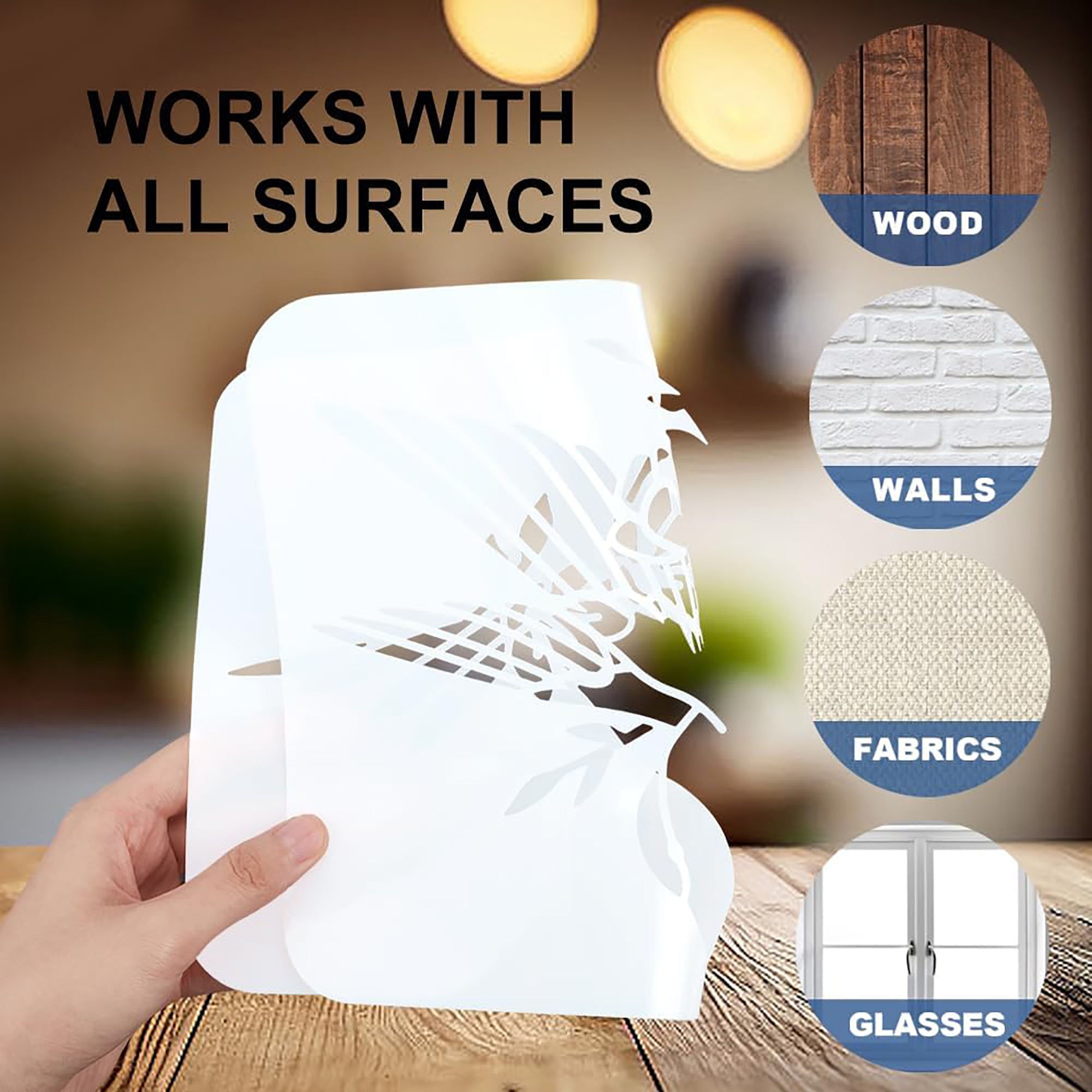 Buy Rectangle Krishna Plastic DIY Painting Stencil Art & Craft Template ...