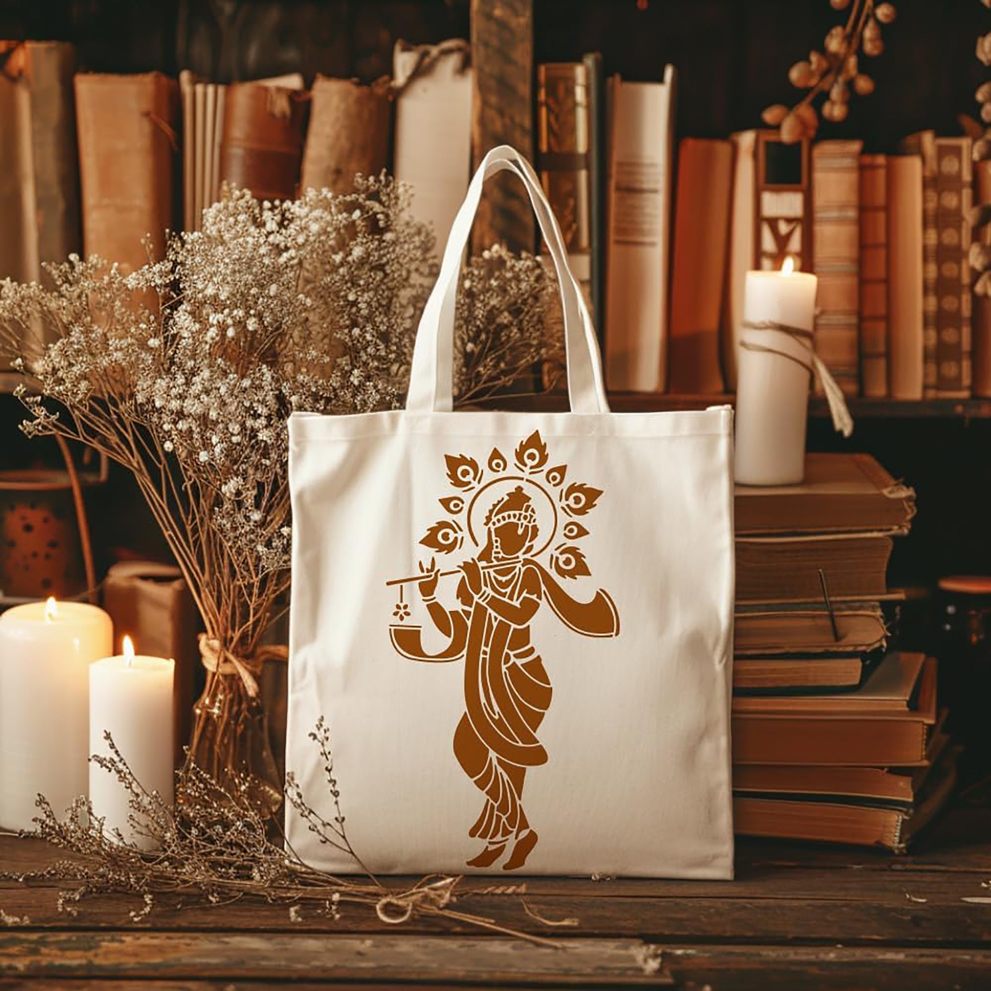 Buy Rectangle Krishna Plastic DIY Painting Stencil Art & Craft Template ...