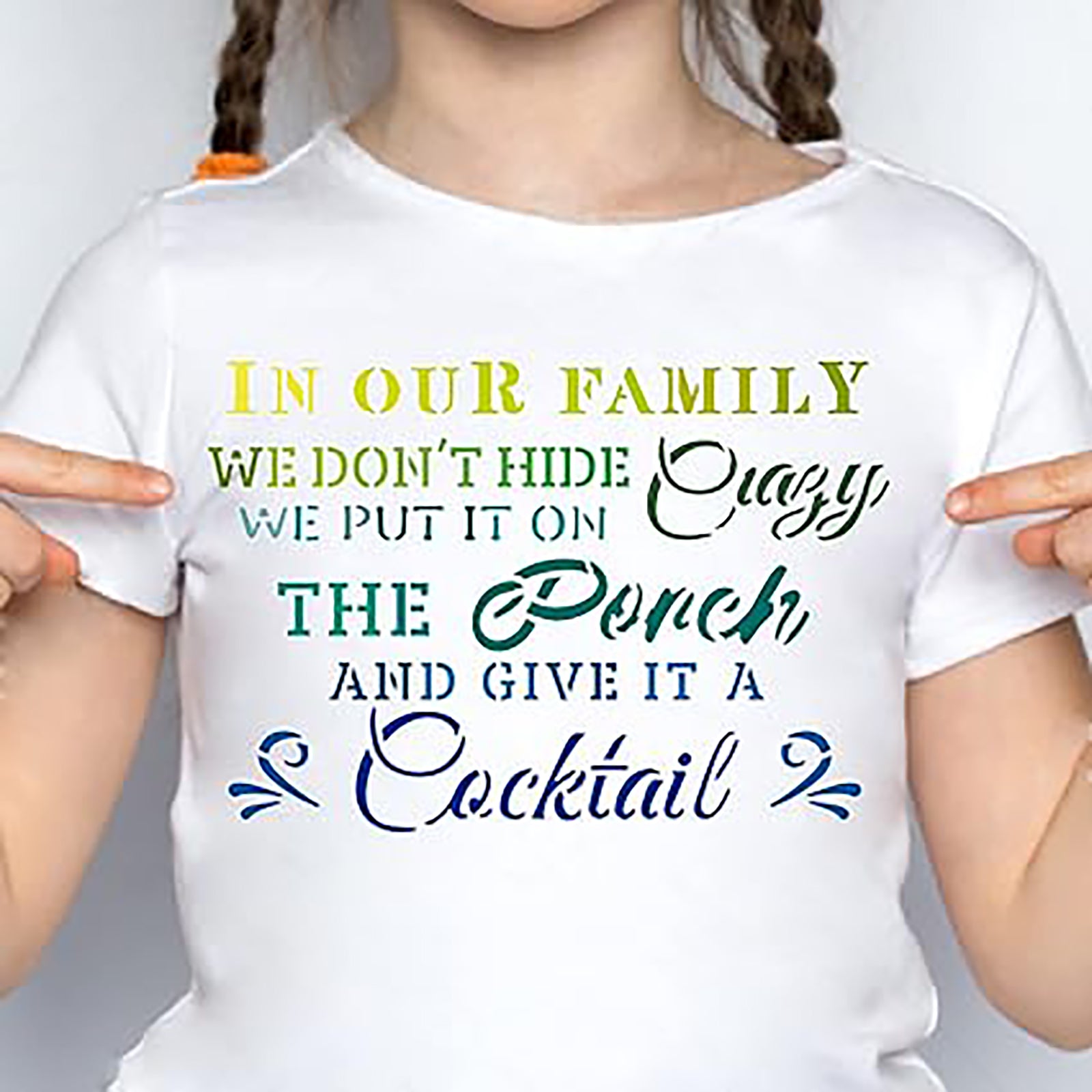 Buy in Our Family Stencil Funny Quote Reusable Plastic Template for On ...