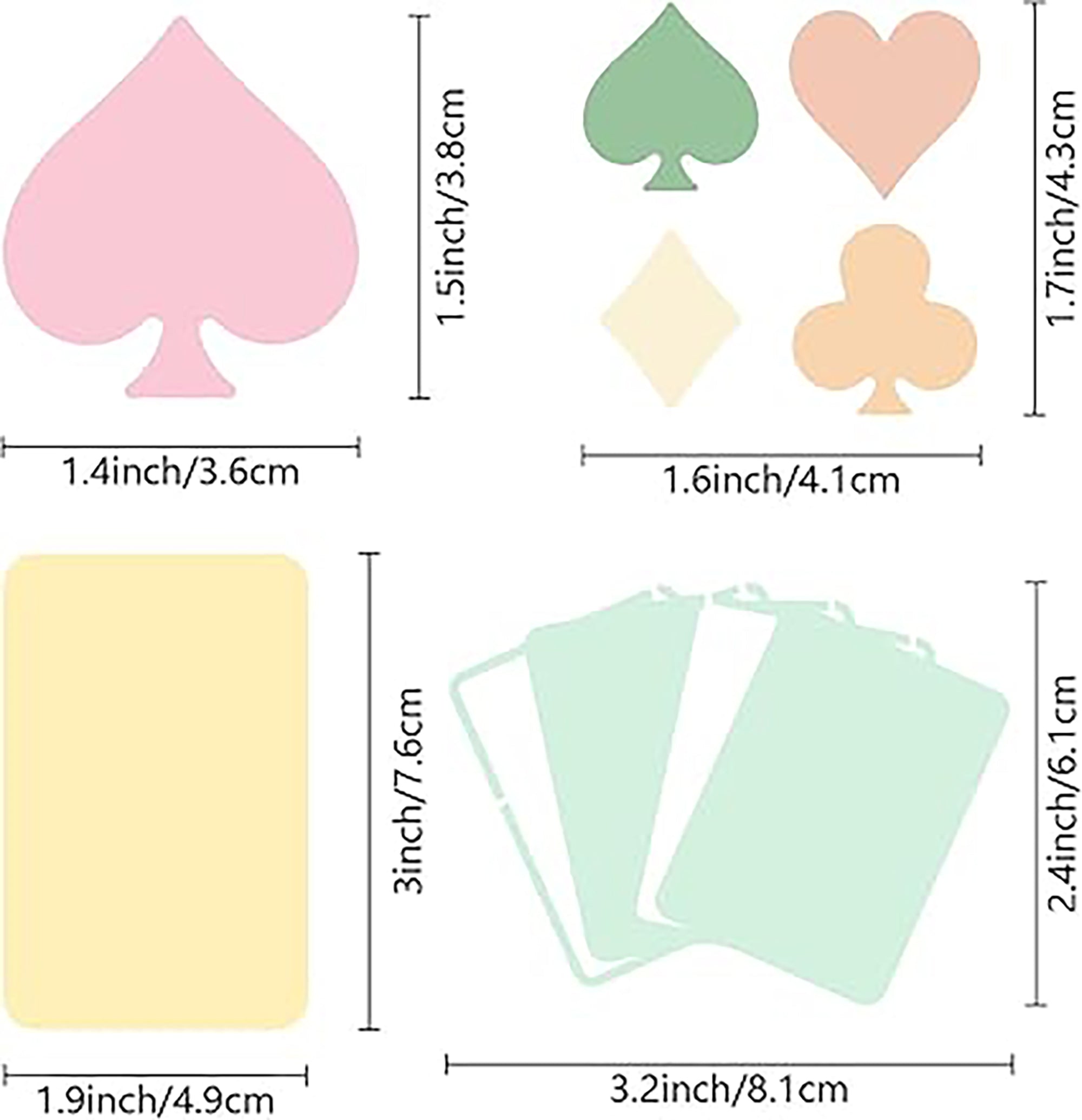 Buy Stainless Steel Playing Cards Metal Stencil for DIY Art & Craft ...