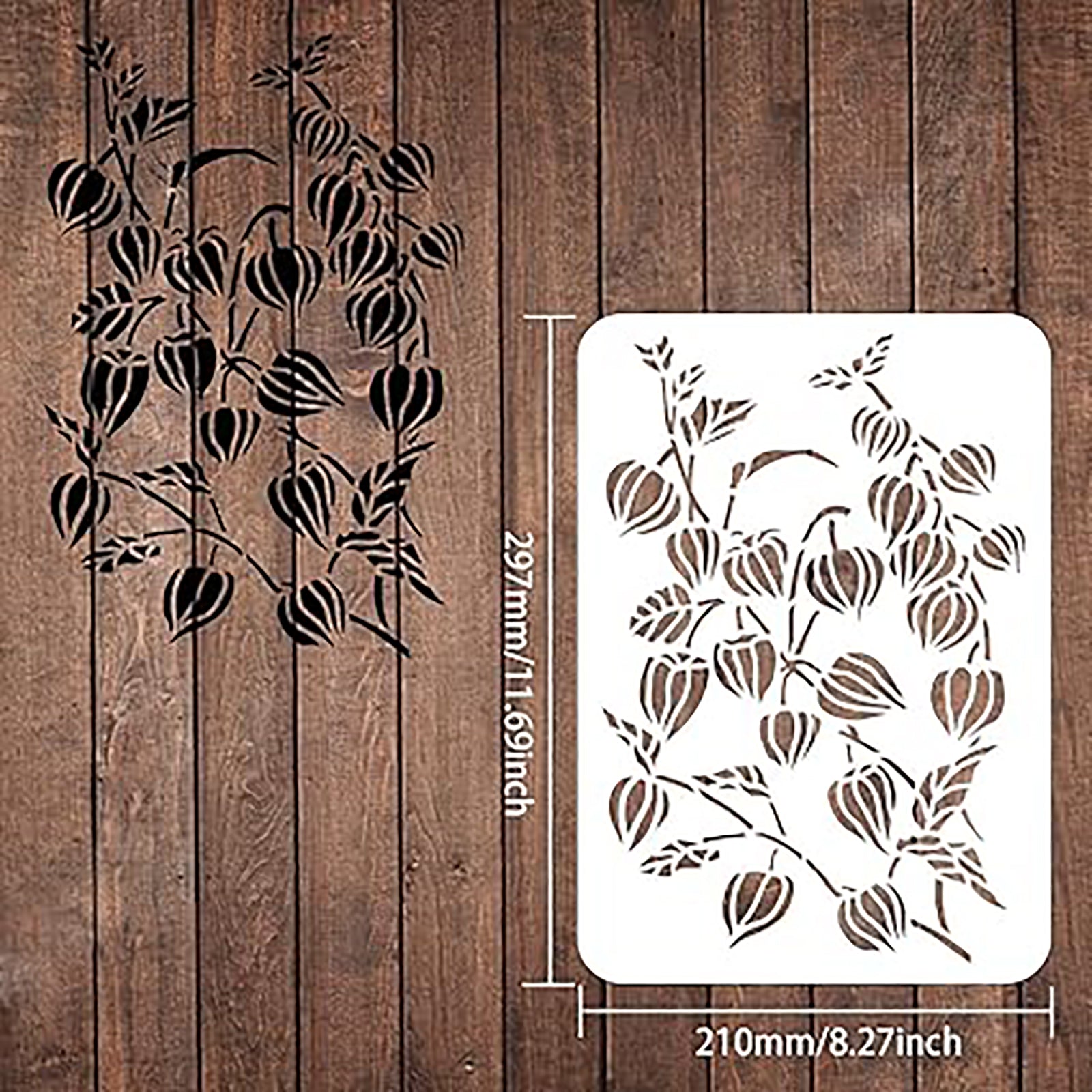 Buy Lantern Floral Flowers Stencil Reusable Plastic Template On Cliths