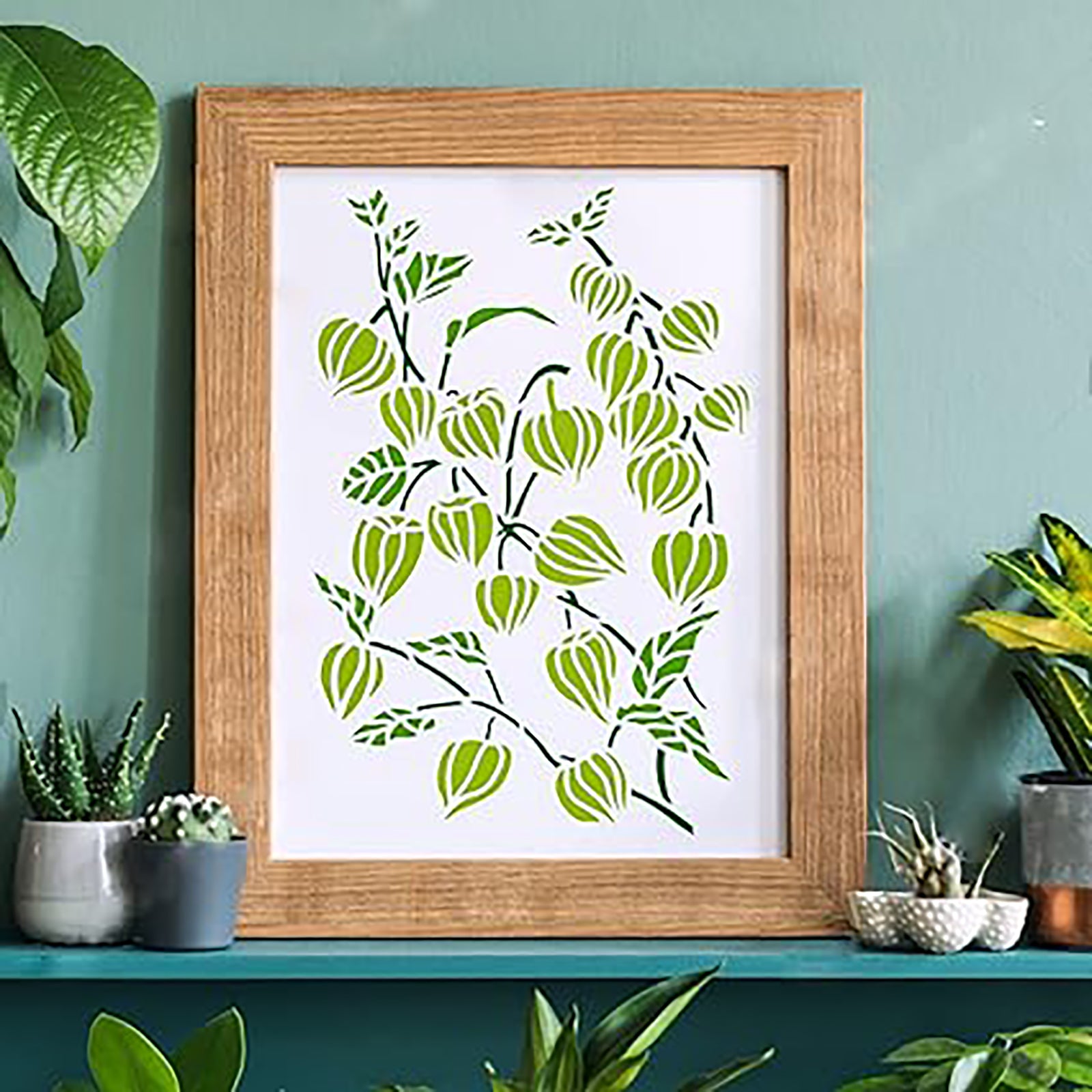 Buy Lantern Floral Flowers Stencil Reusable Plastic Template On Cliths