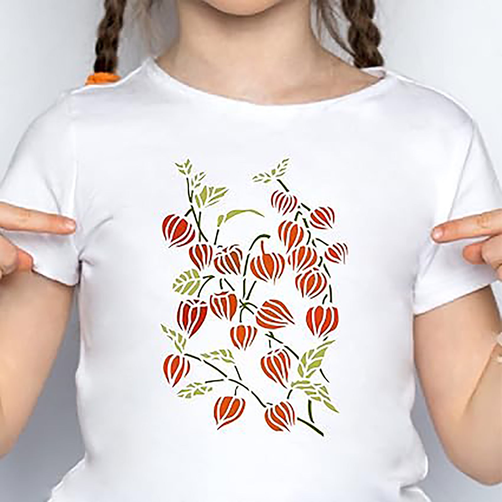 Buy Lantern Floral Flowers Stencil Reusable Plastic Template On Cliths