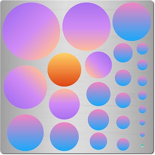 Buy Stainless Steel Metric Circle Template Metal Ruler for DIY Art ...