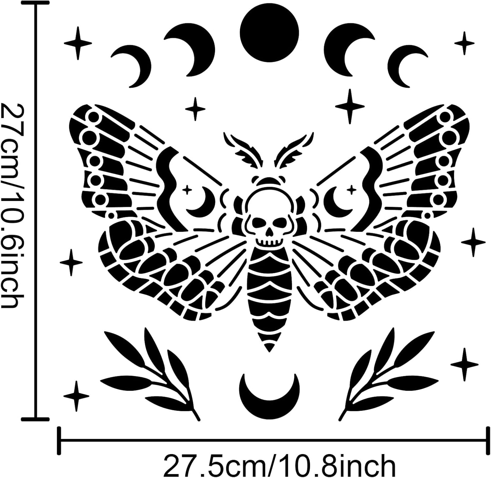 Buy PET Plastic Painting Stencil for DIY Art & Craft | Reusable Moth ...