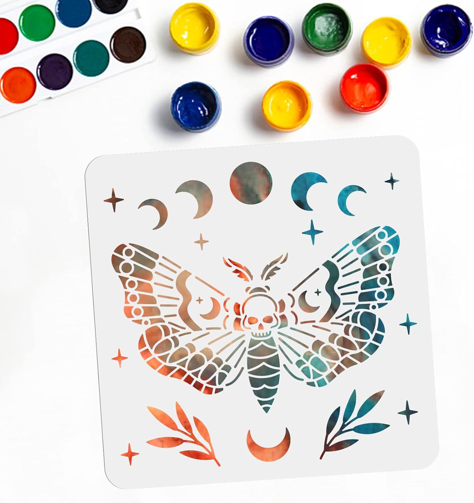 Buy PET Plastic Painting Stencil for DIY Art & Craft | Reusable Moth ...