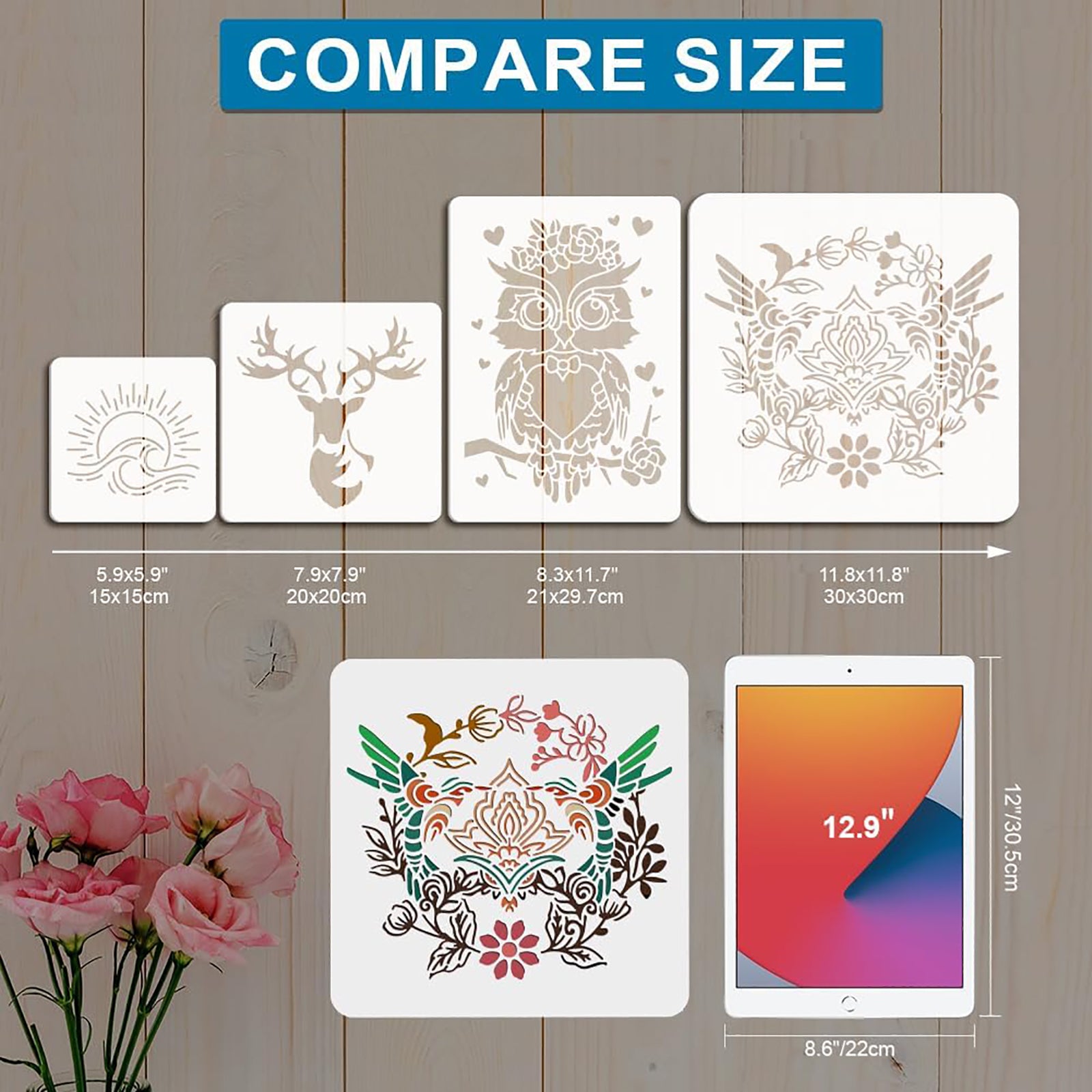 Buy PET Plastic Painting Stencil for DIY Art & Craft | Reusable Moth ...