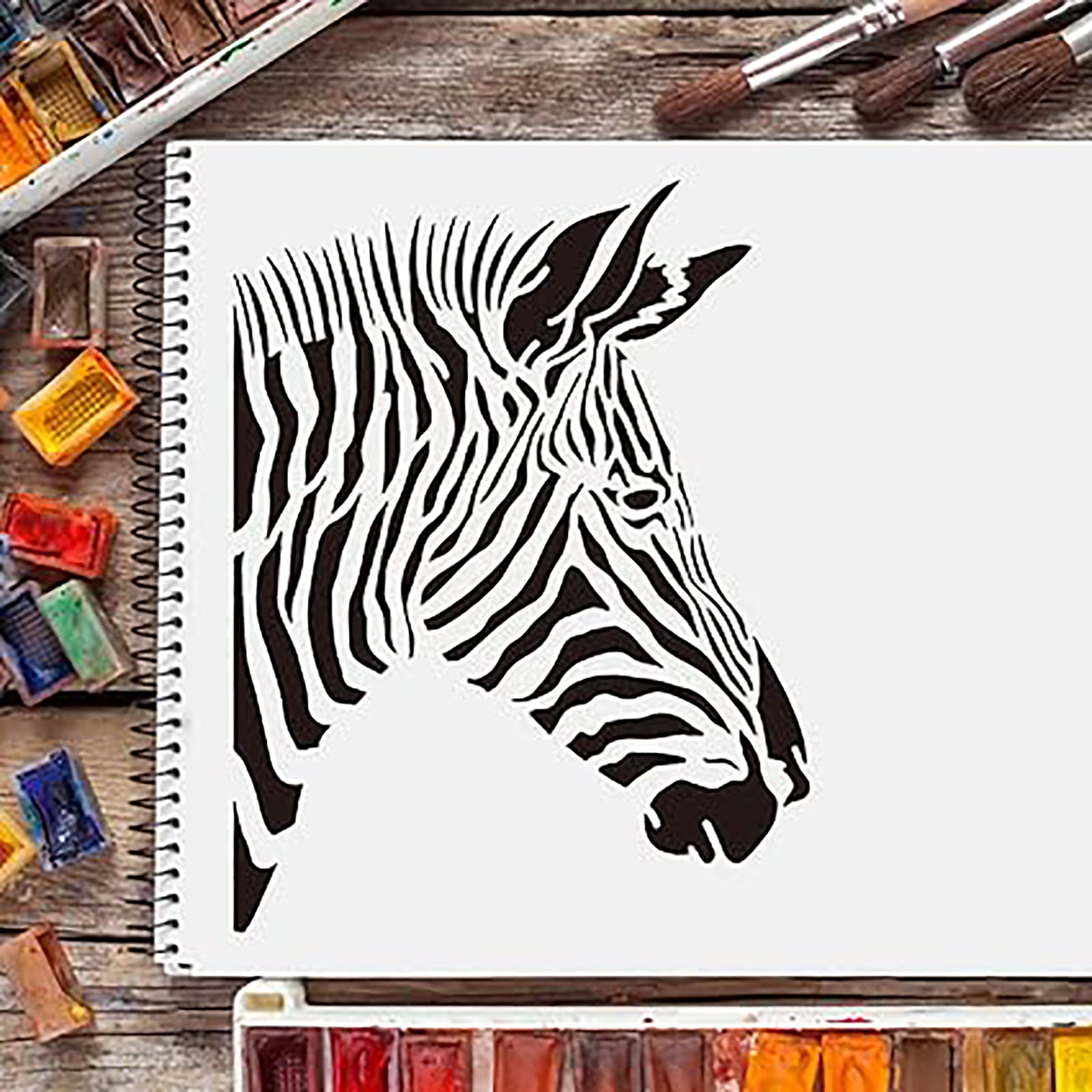 Buy Zebra Stencil Plastic Animal Painting Template for Walls, Wood, On ...