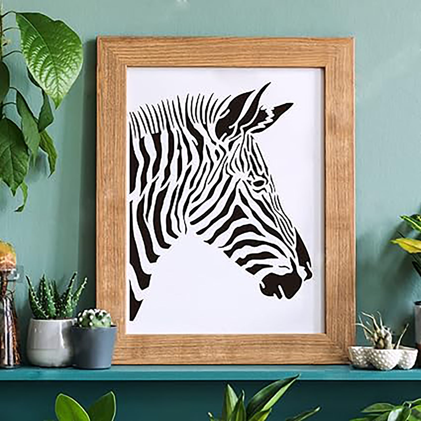 Buy Zebra Stencil Plastic Animal Painting Template for Walls, Wood, On ...