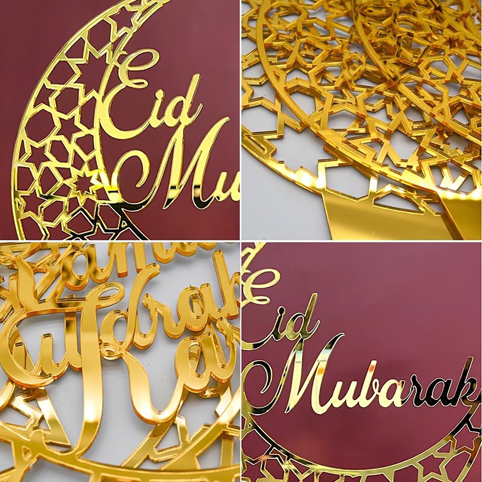 2D Pine Wood DIY Art & Craft Base for Eid Mubarak On Cliths