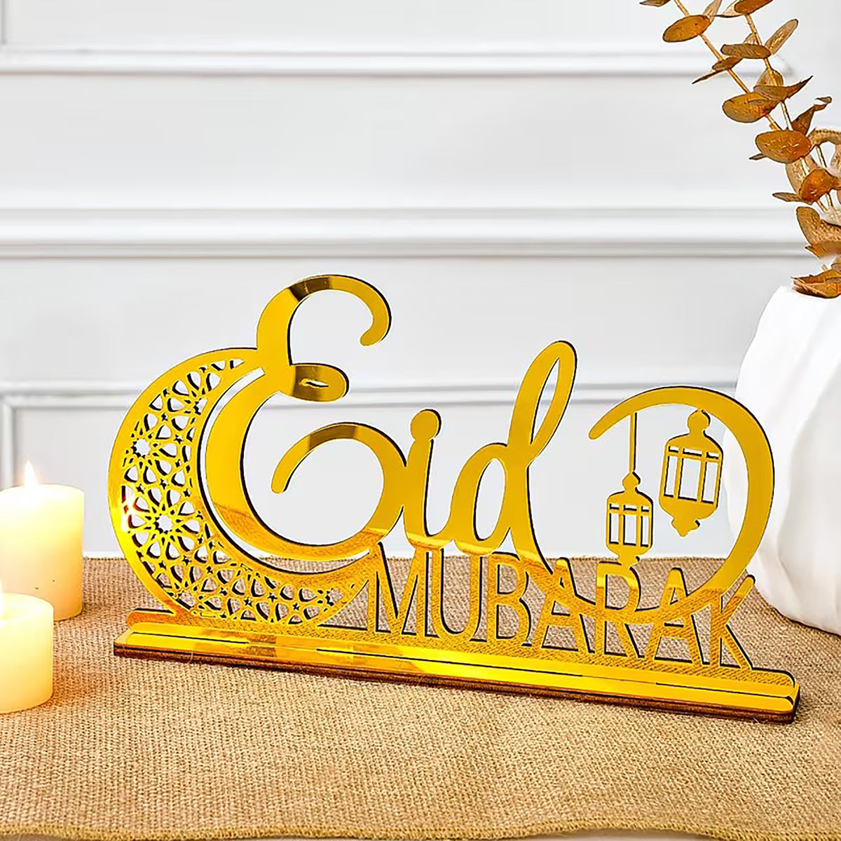 Buy Moon Shape Pine Wood DIY Letter Craft Base for Art & Festival ...